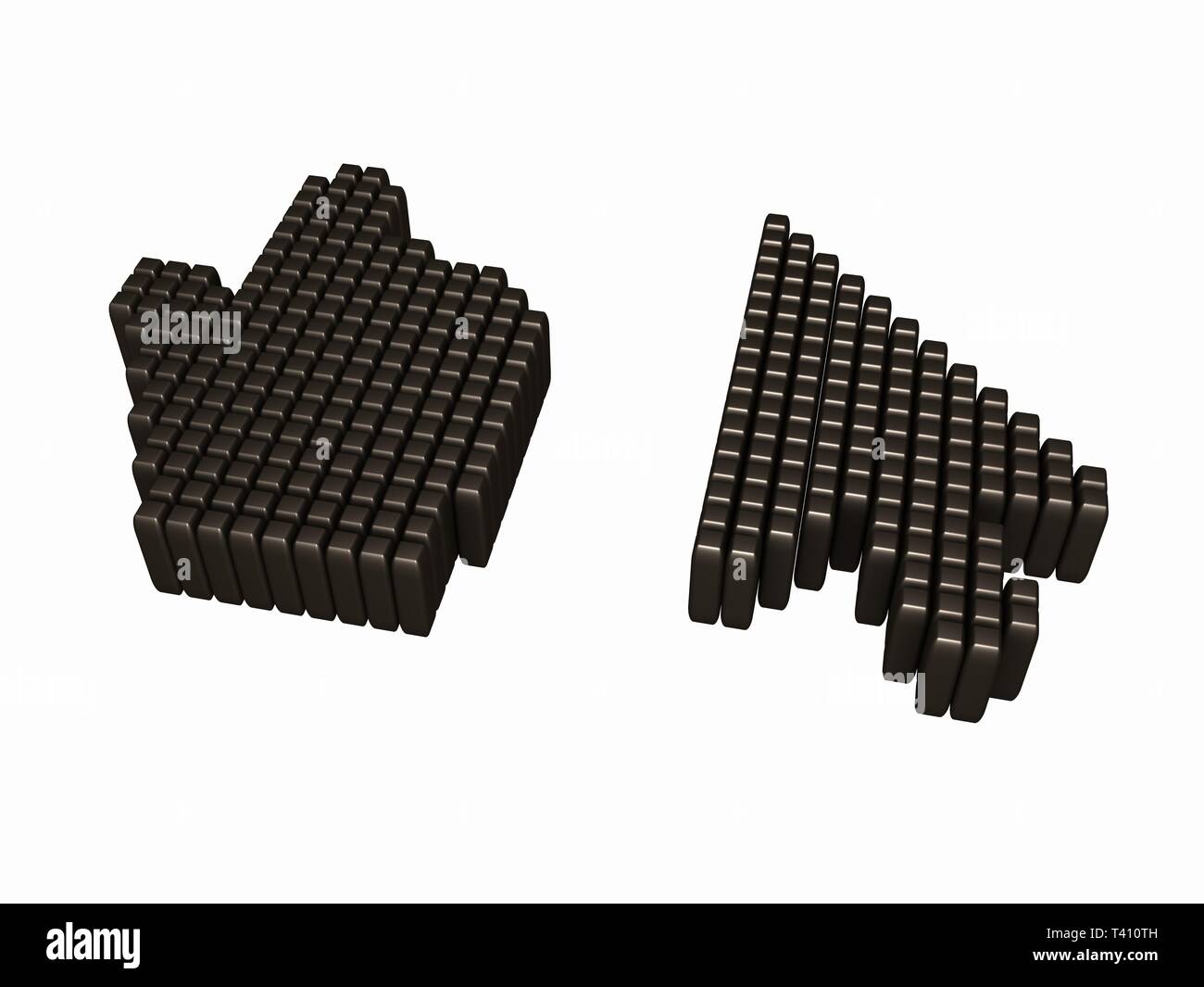 Set of Link selection computer mouse cursor on white background Stock ...