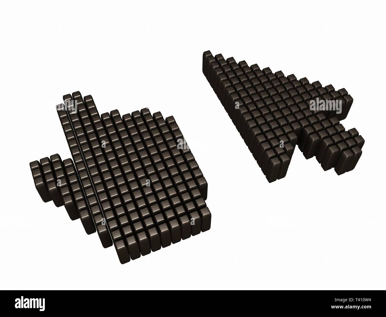 Set of Link selection computer mouse cursor on white background Stock ...