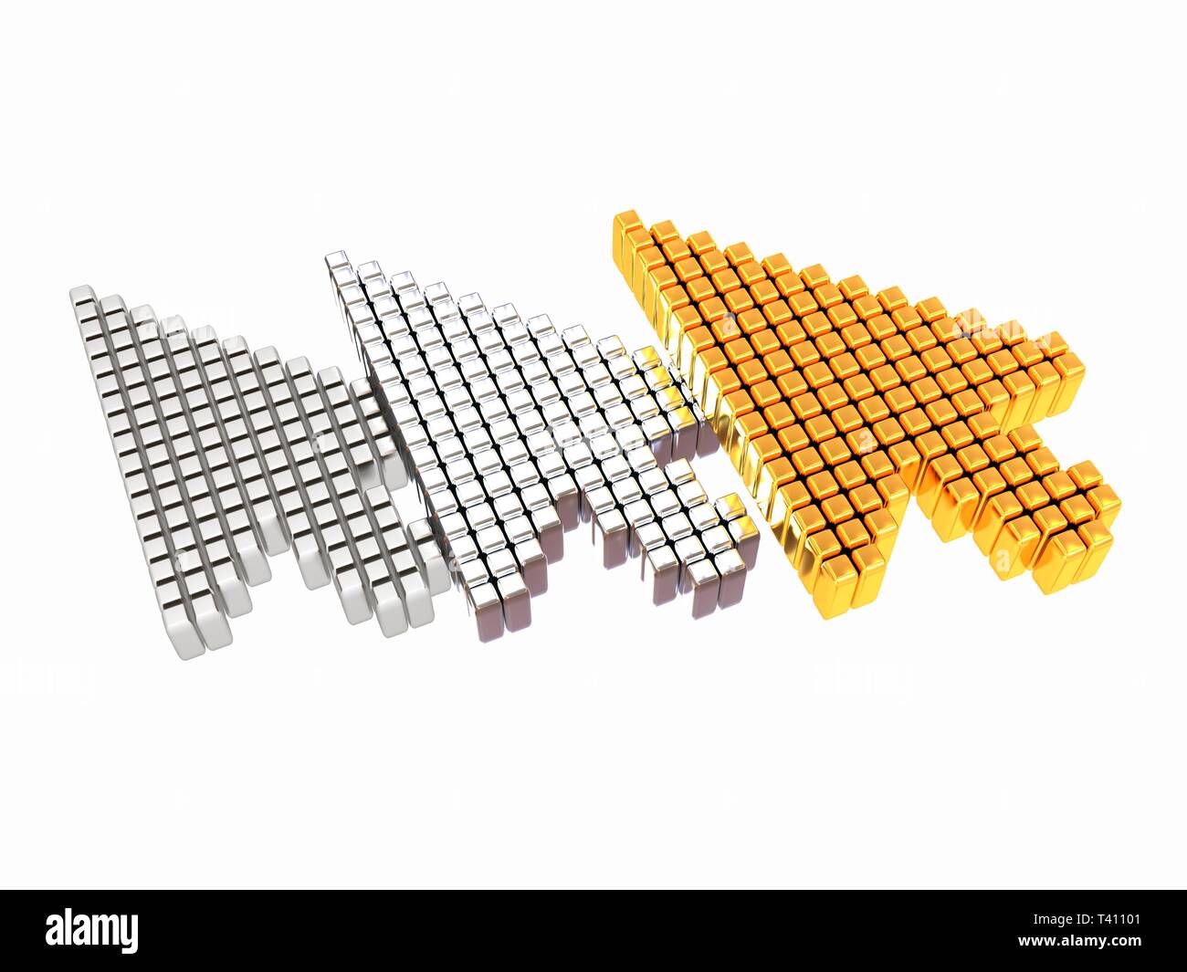 Set of Link selection computer mouse cursor on white background Stock ...