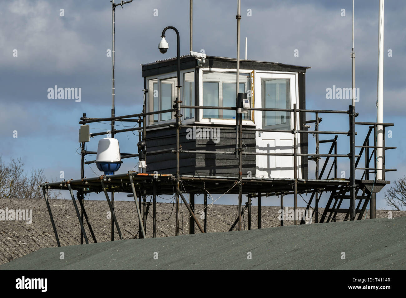 WHITE WALTHAM, ENGLAND - MARCH 2019: Control tower at White Waltham ...