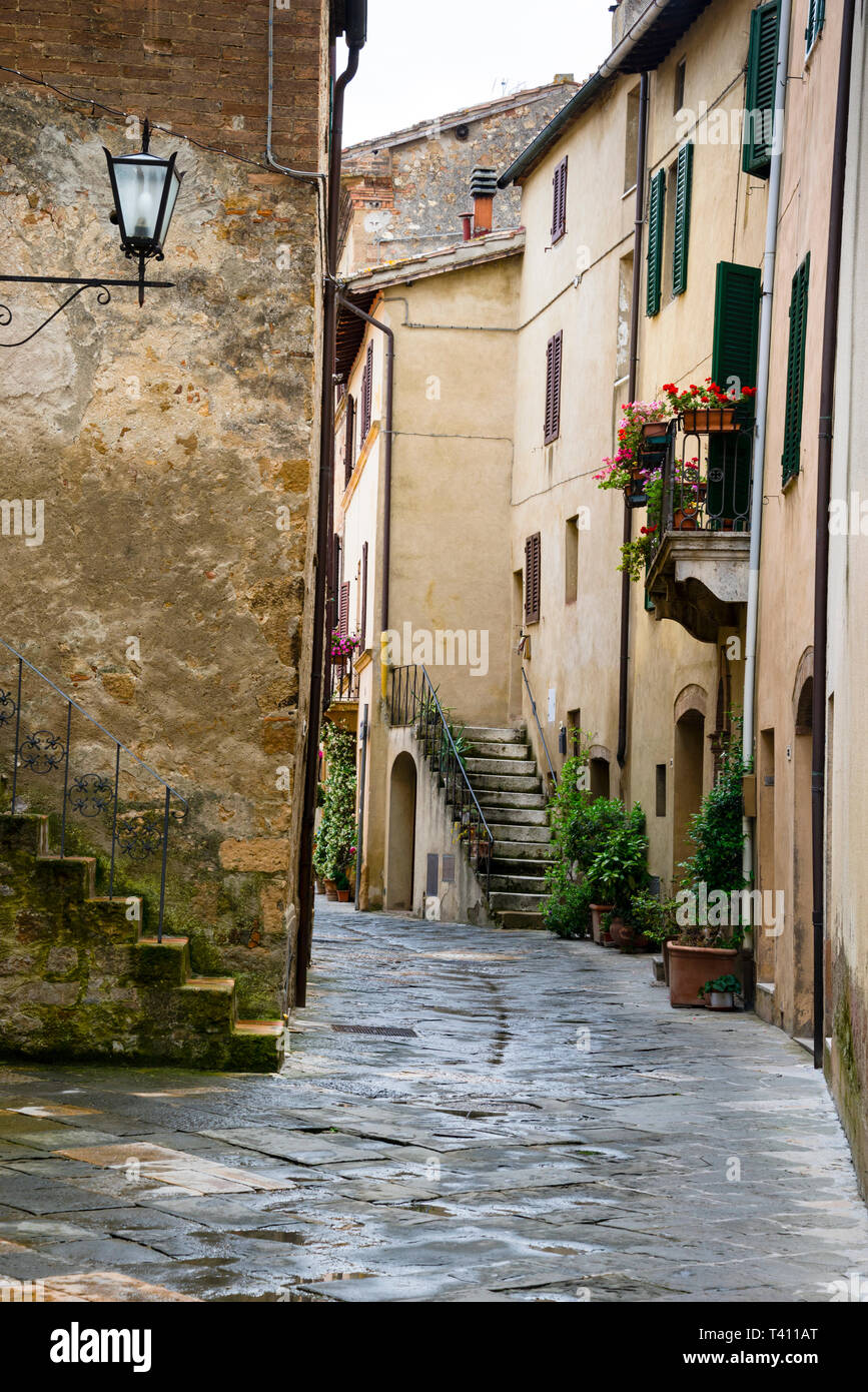 Renaissance village Pienza, in the Val d Orcia in Tuscany, Italy Stock ...