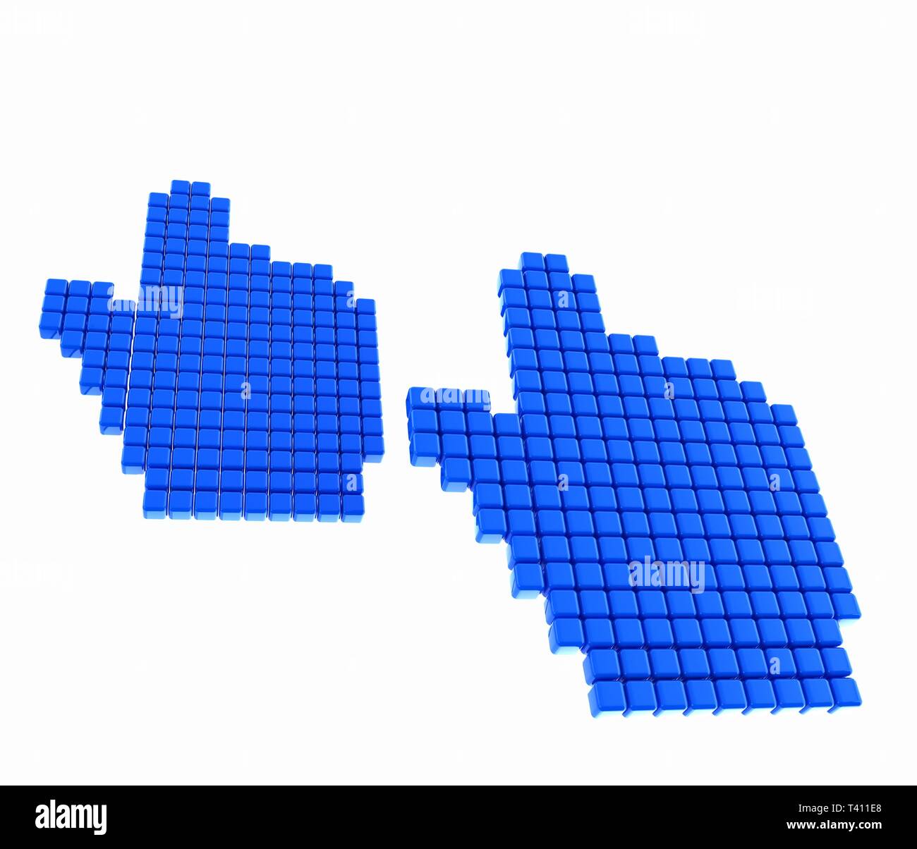 Set of Link selection computer mouse cursor on white background Stock ...