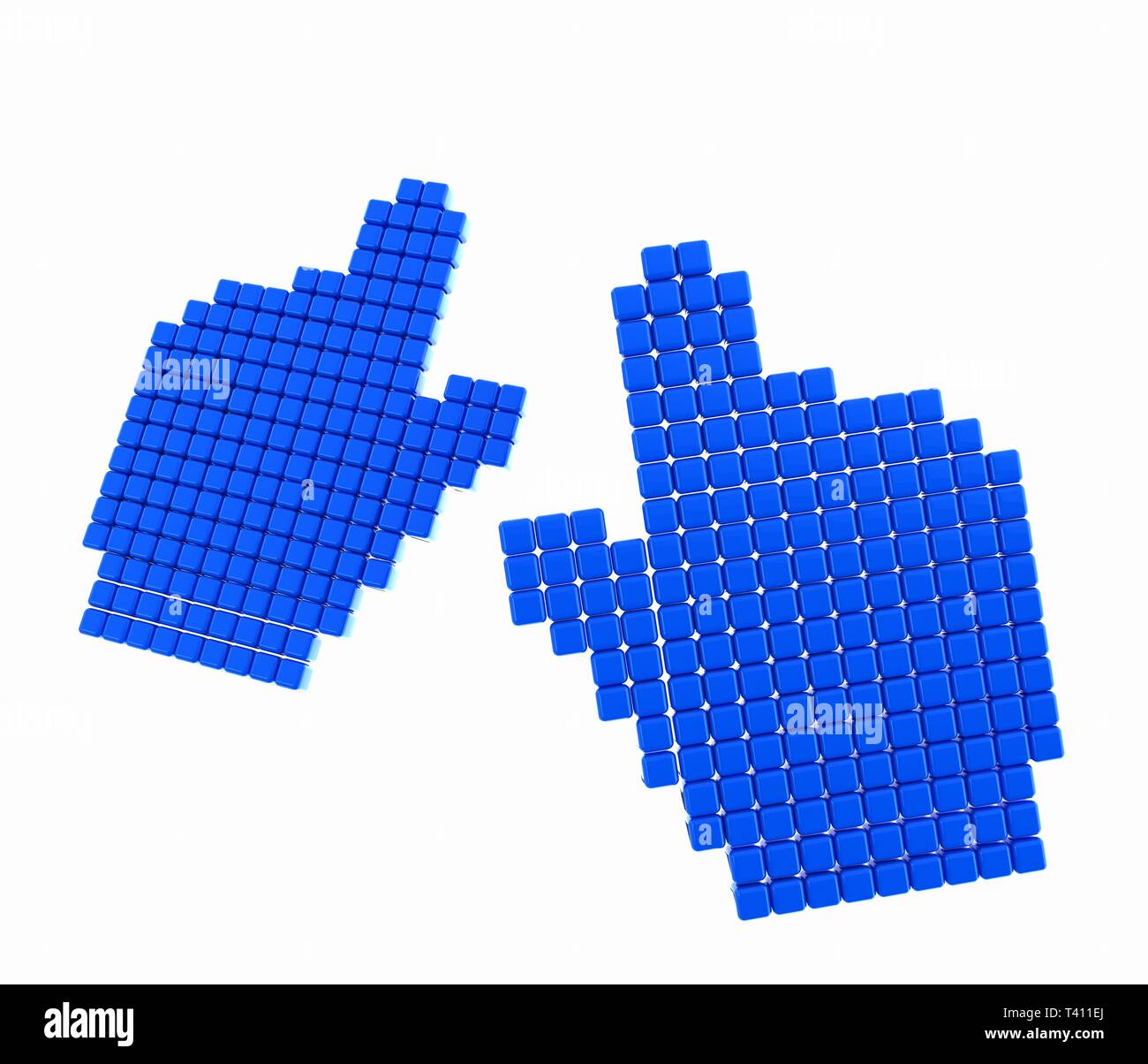 Set of Link selection computer mouse cursor on white background Stock ...