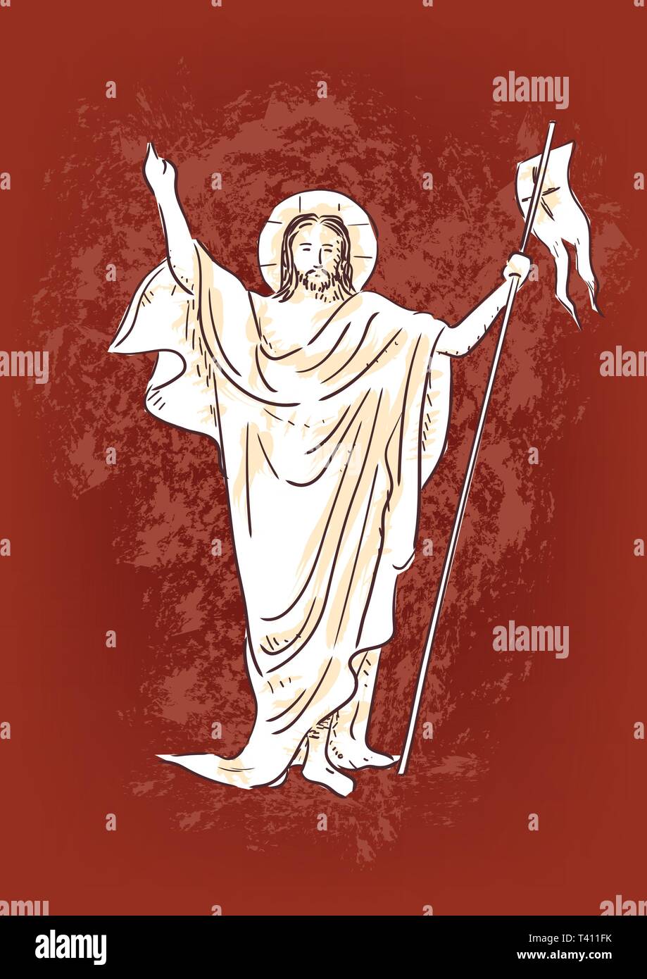Rising jesus Stock Vector Images - Alamy