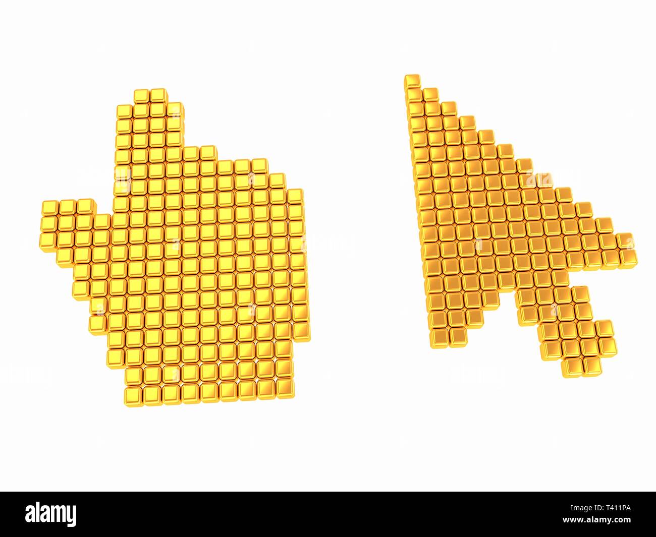 Set of Link selection computer mouse cursor on white background Stock ...