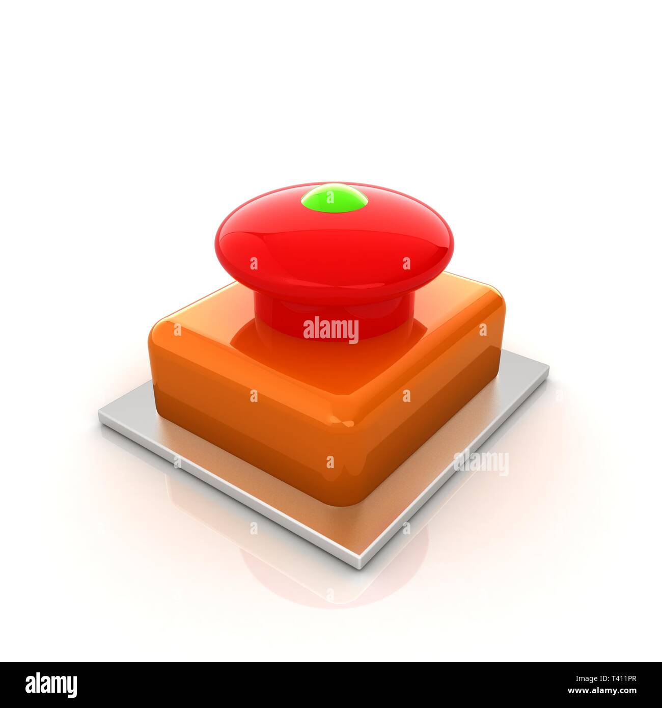 Emergency Button 3d icon Stock Photo - Alamy