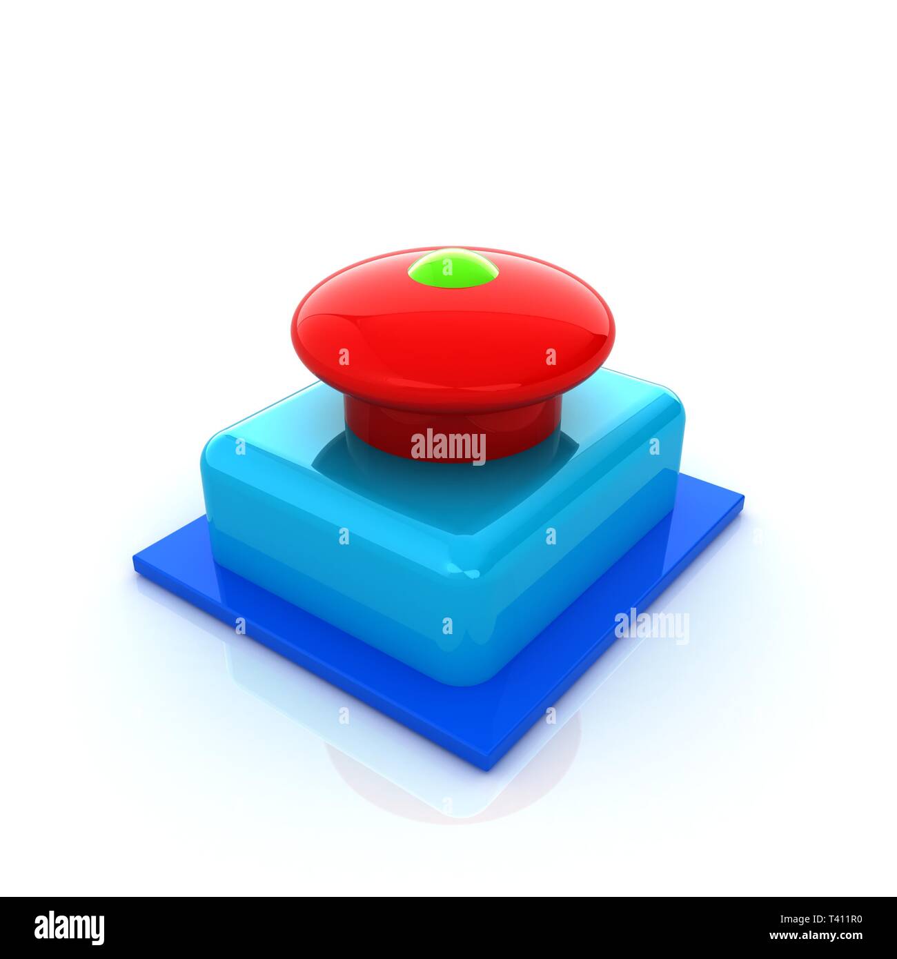 Emergency Button 3d icon Stock Photo - Alamy