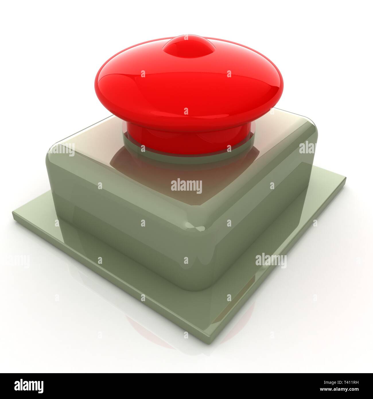 Emergency Button 3d icon Stock Photo - Alamy