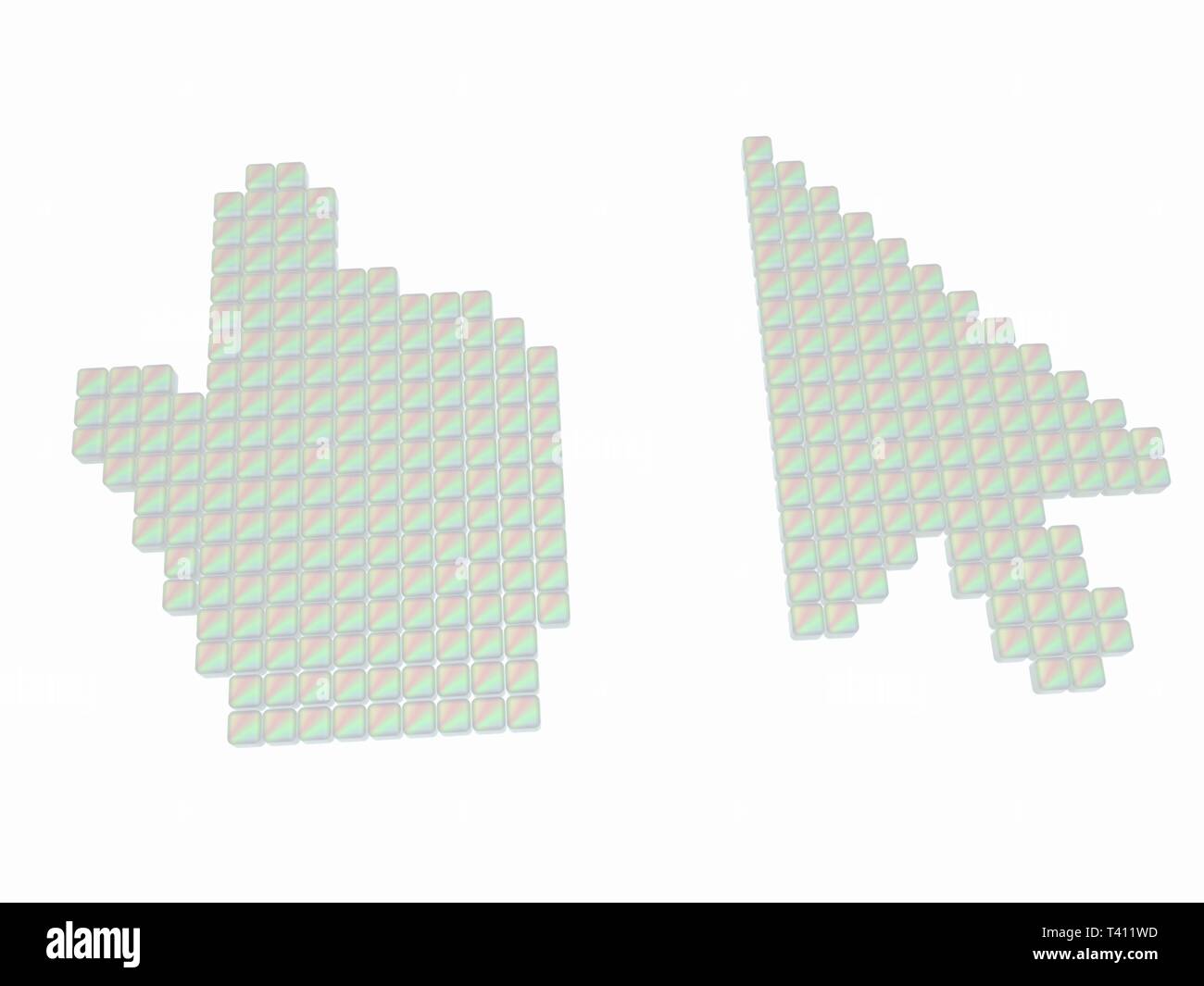 Set of Link selection computer mouse cursor on white background Stock ...