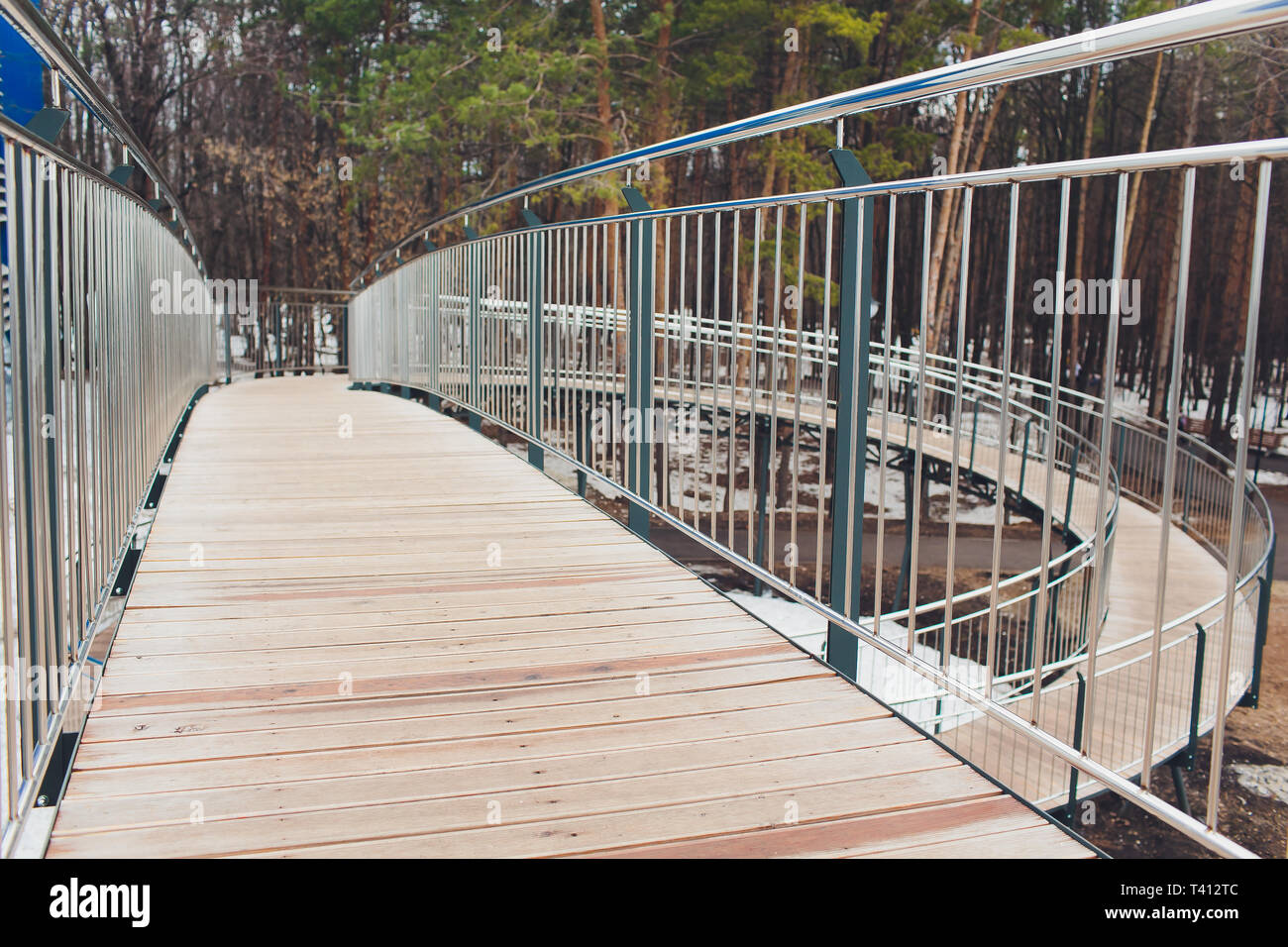 Concret ramp way with stainless steel handrail with disabled sign for ...