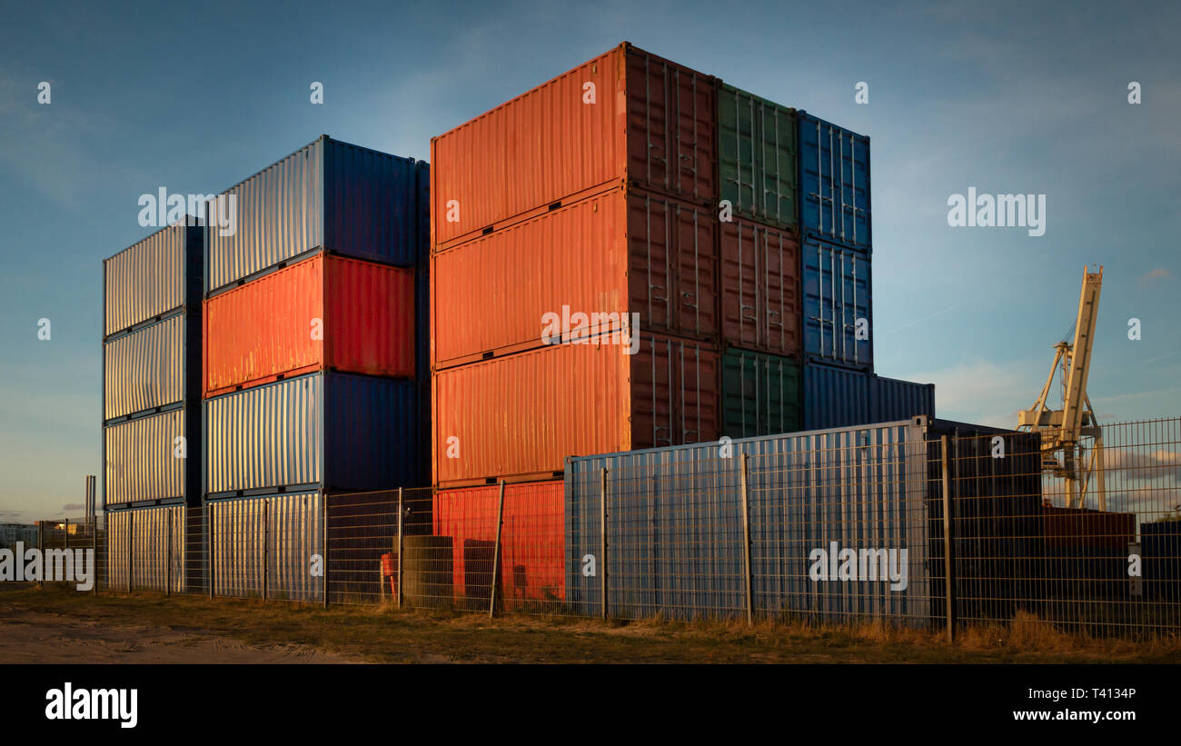 Stack of Containers Stock Photo - Alamy