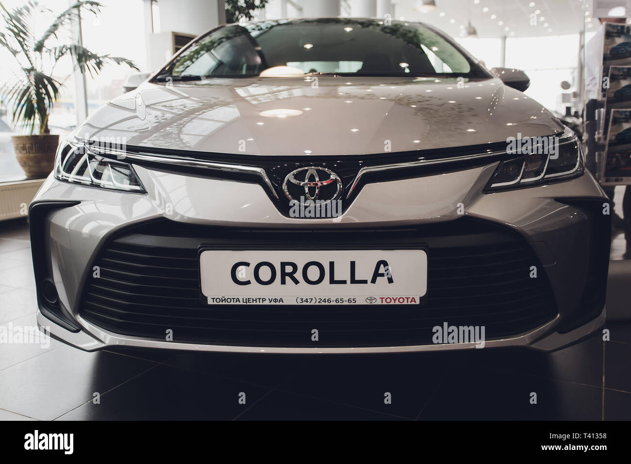 Ufa, Russia - 14 February 2019.All-new Toyota Corolla arrived to ...