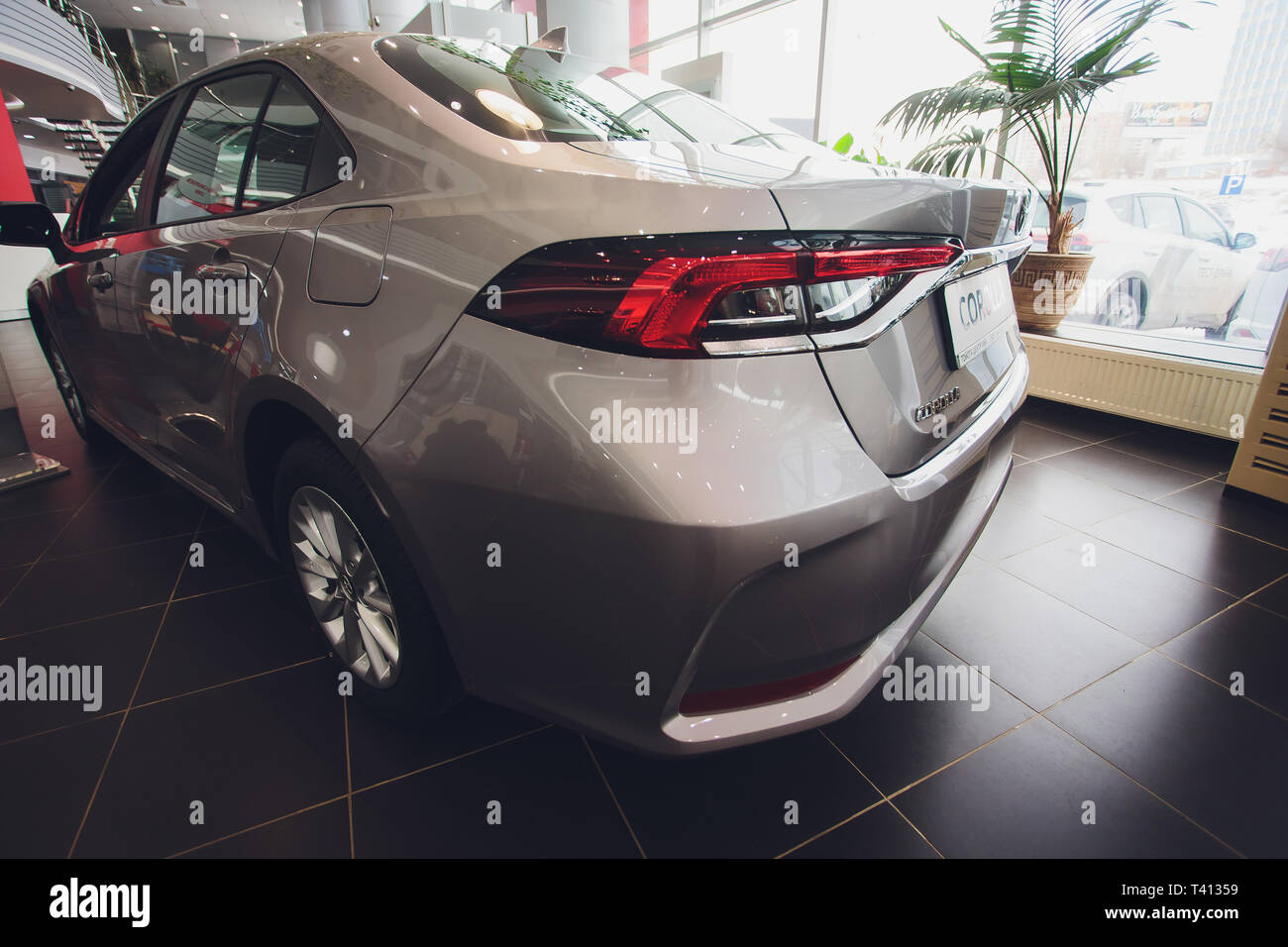 Ufa, Russia - 14 February 2019.All-new Toyota Corolla arrived to ...