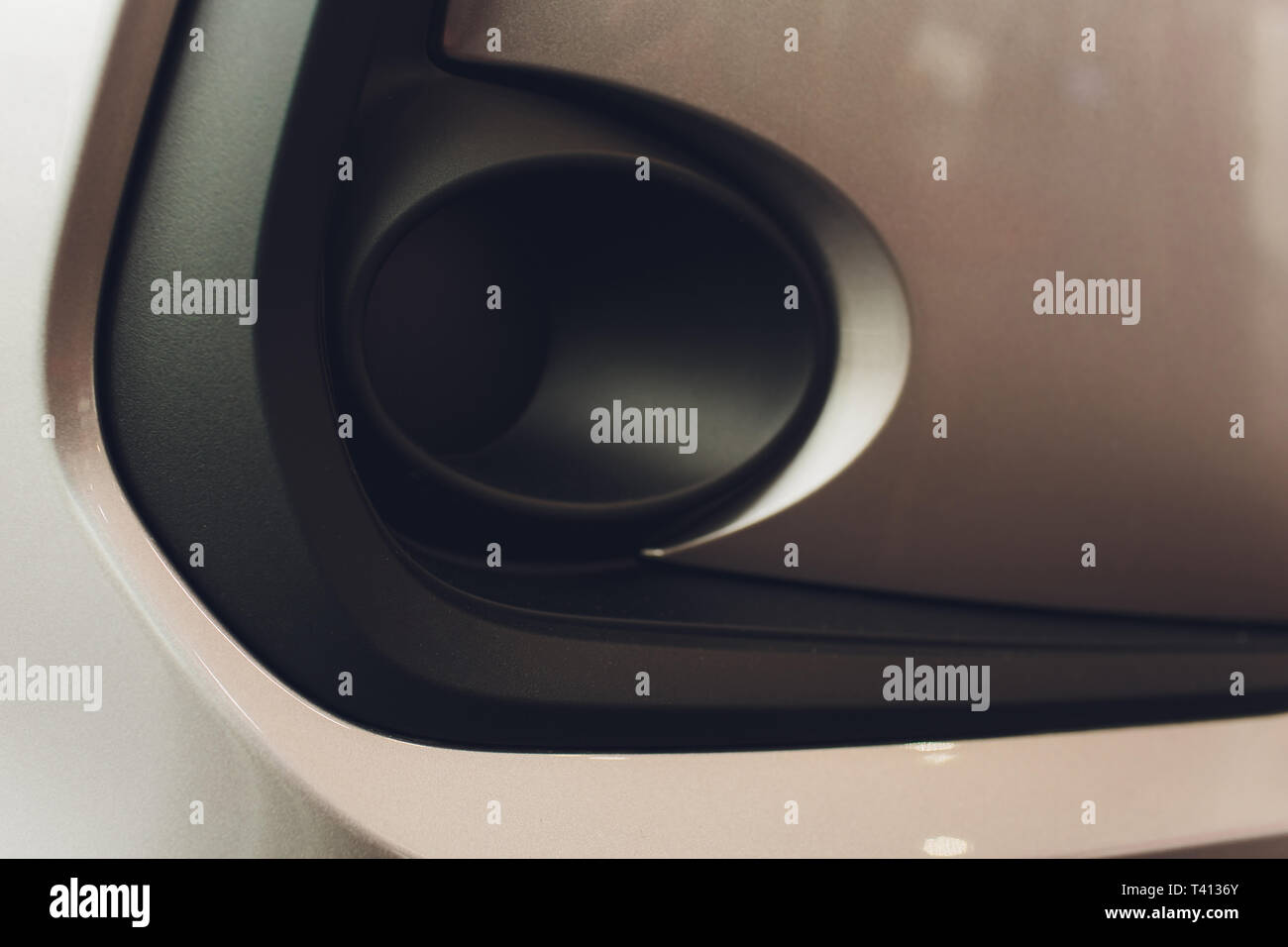 Grid of car with sunflare. Radiator grille. Metal close-up texture ...