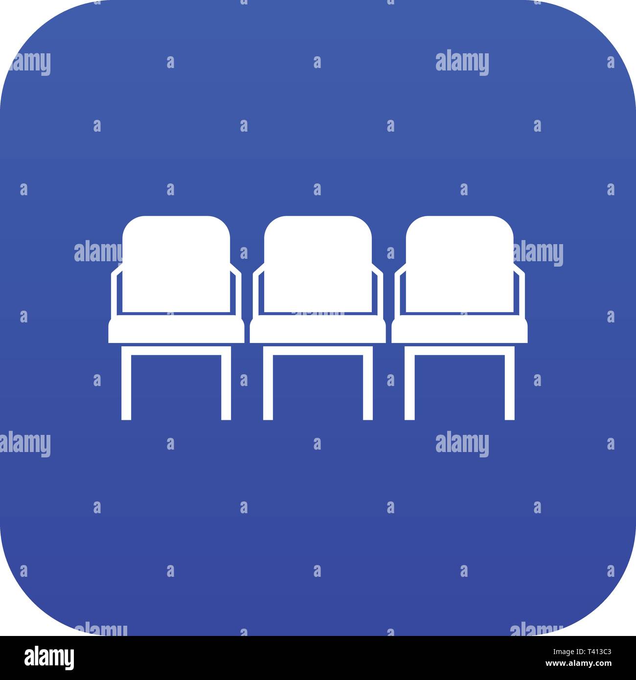 Table blue chairs in Stock Vector Images - Alamy