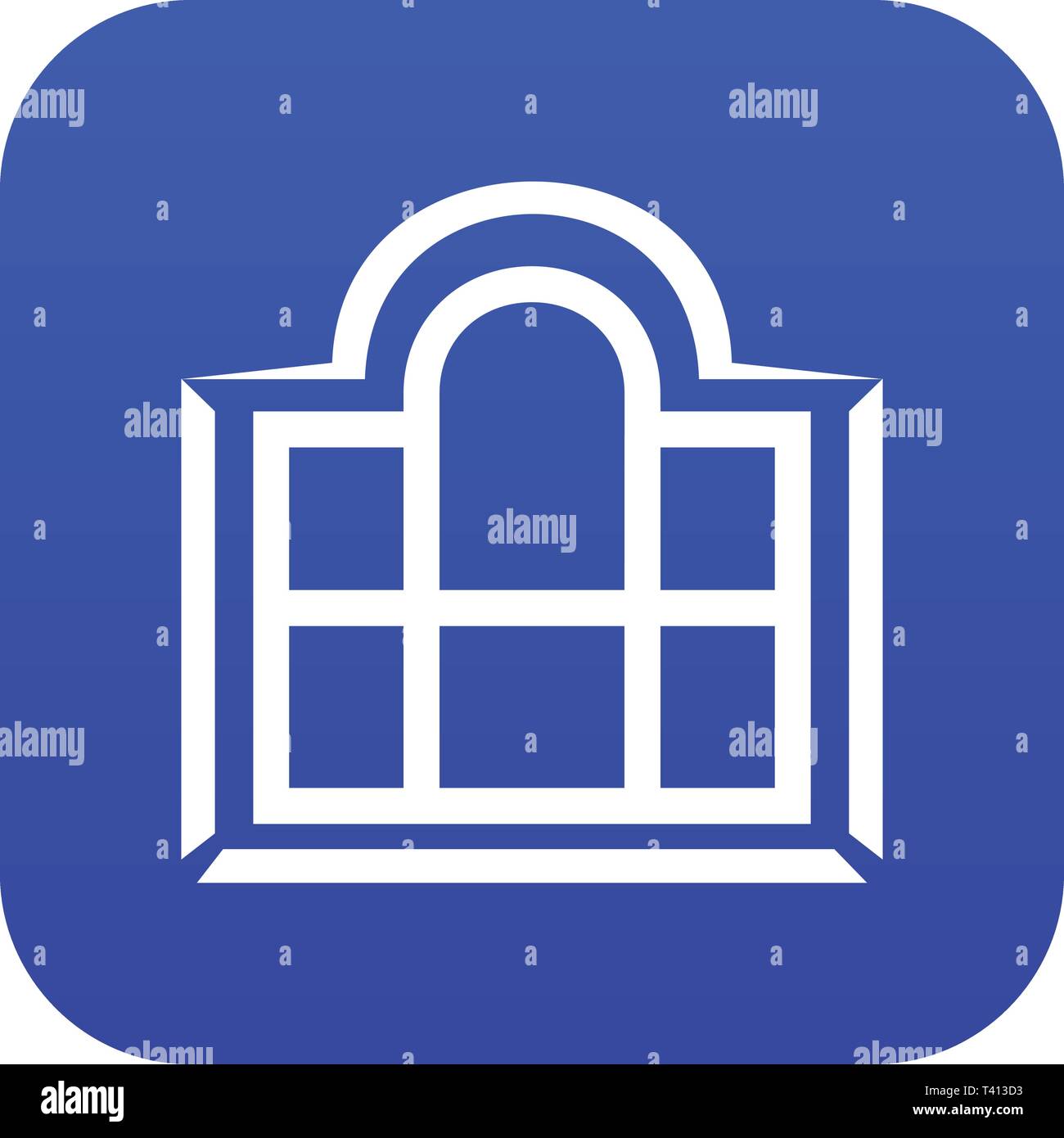 Beautiful window frame icon blue vector Stock Vector Image & Art - Alamy