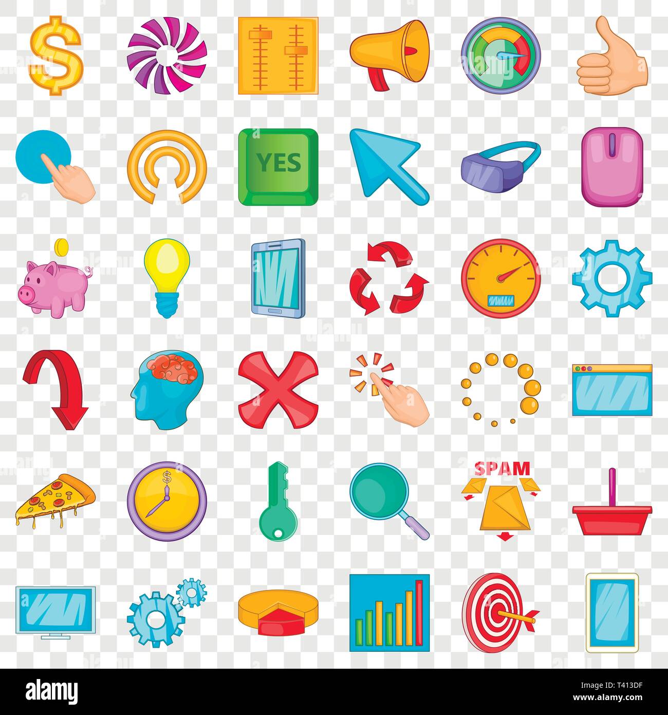 Work letter icons set, cartoon style Stock Vector Image & Art - Alamy