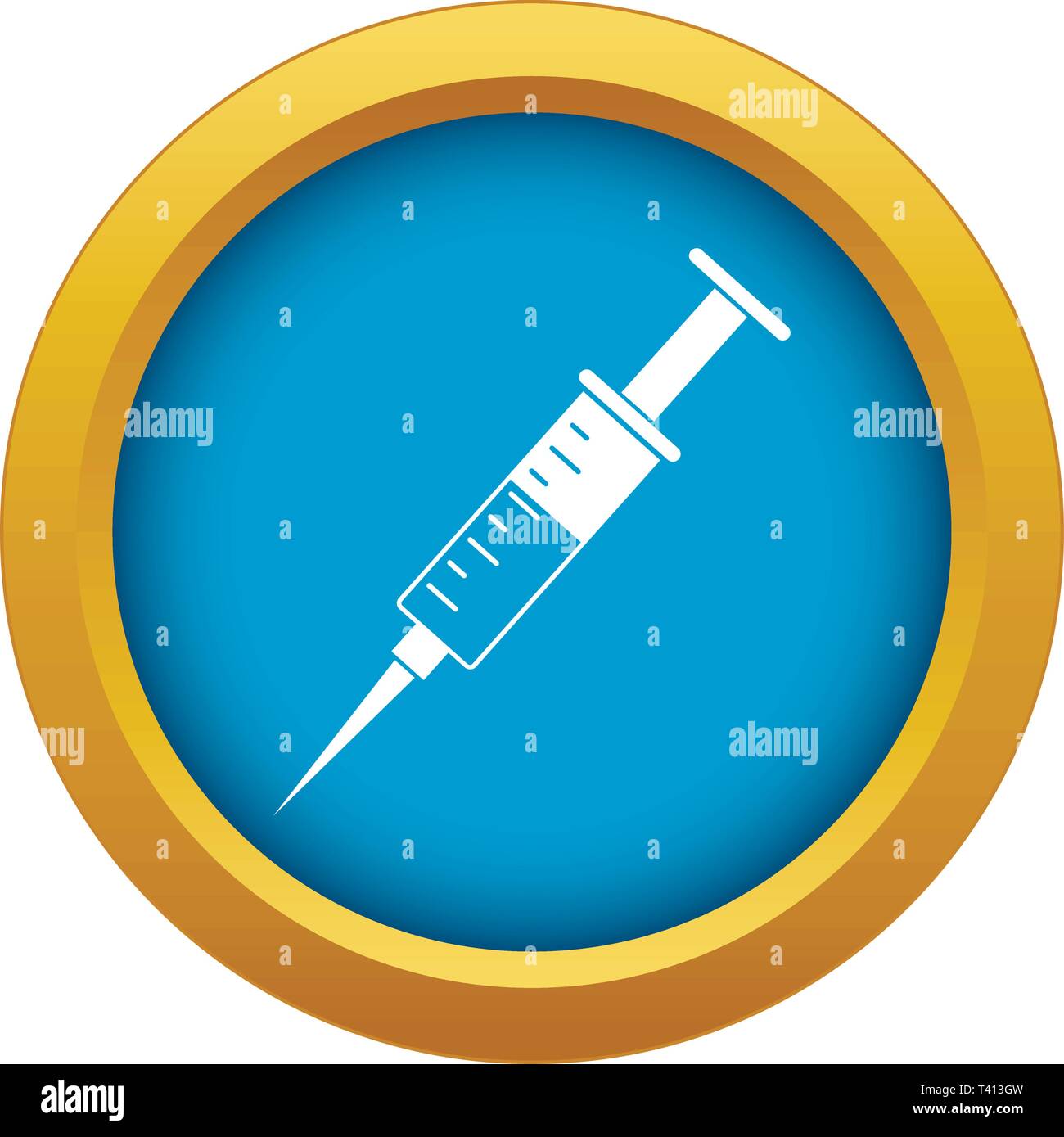 Syringe icon blue vector isolated Stock Vector Image & Art - Alamy