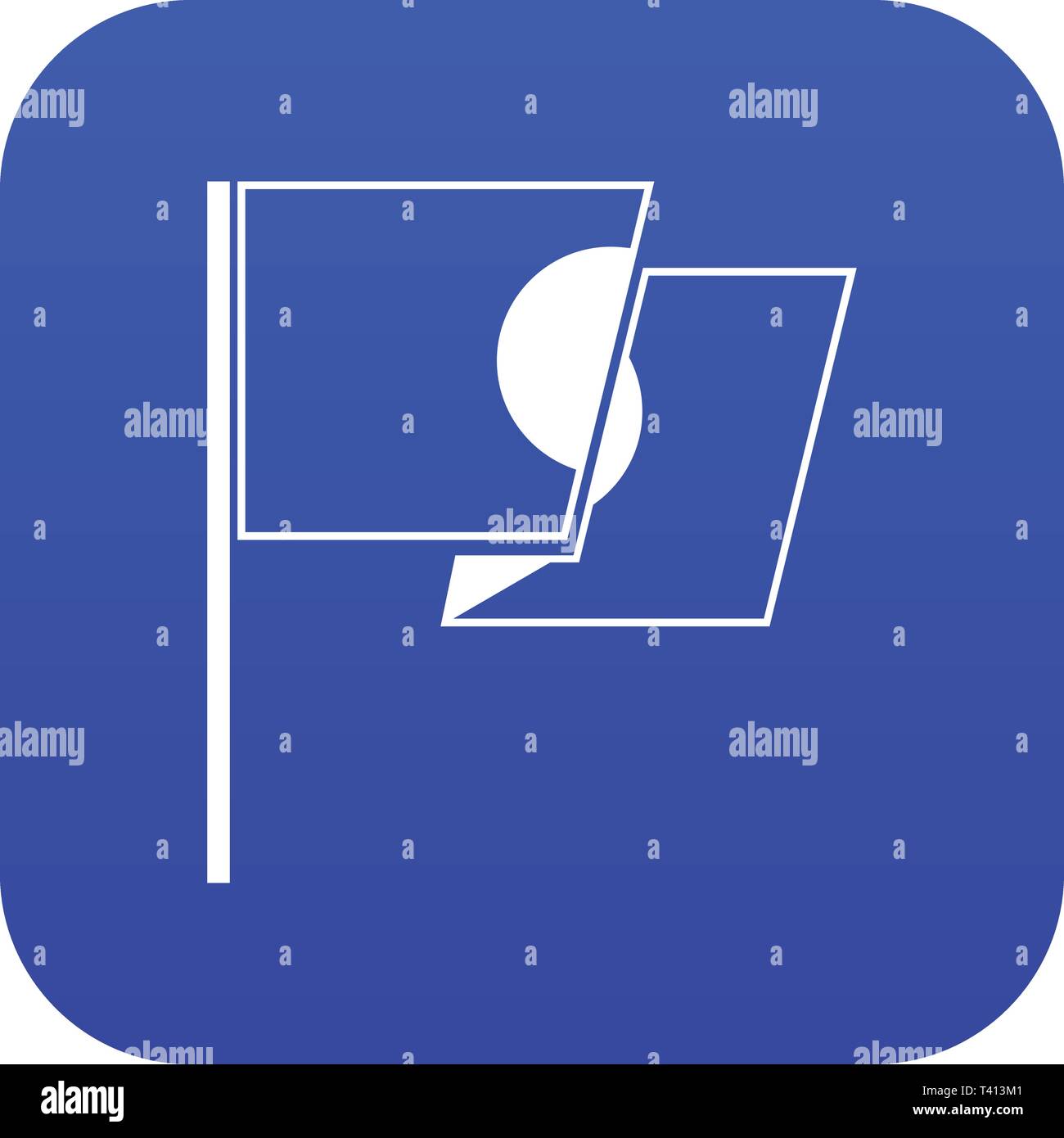 Flag of Japan icon digital blue Stock Vector Image & Art - Alamy