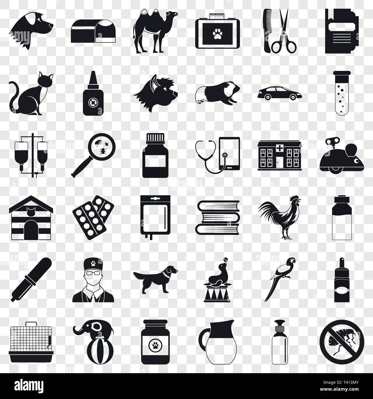 Vet doctor icons set, simple style Stock Vector Image & Art - Alamy