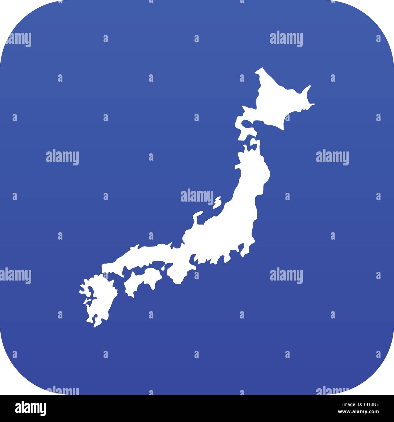 Map of Japan icon digital blue Stock Vector Image & Art - Alamy