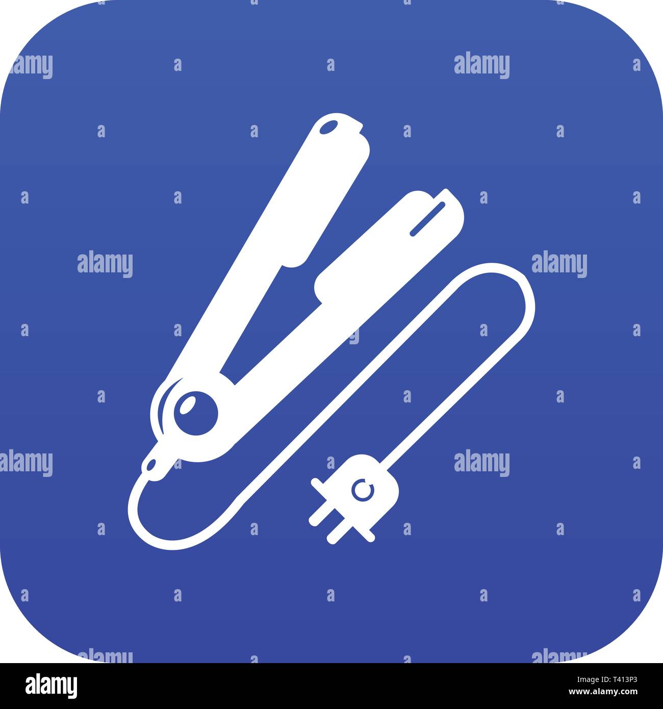 Modern hair straightener icon hi-res stock photography and images - Alamy