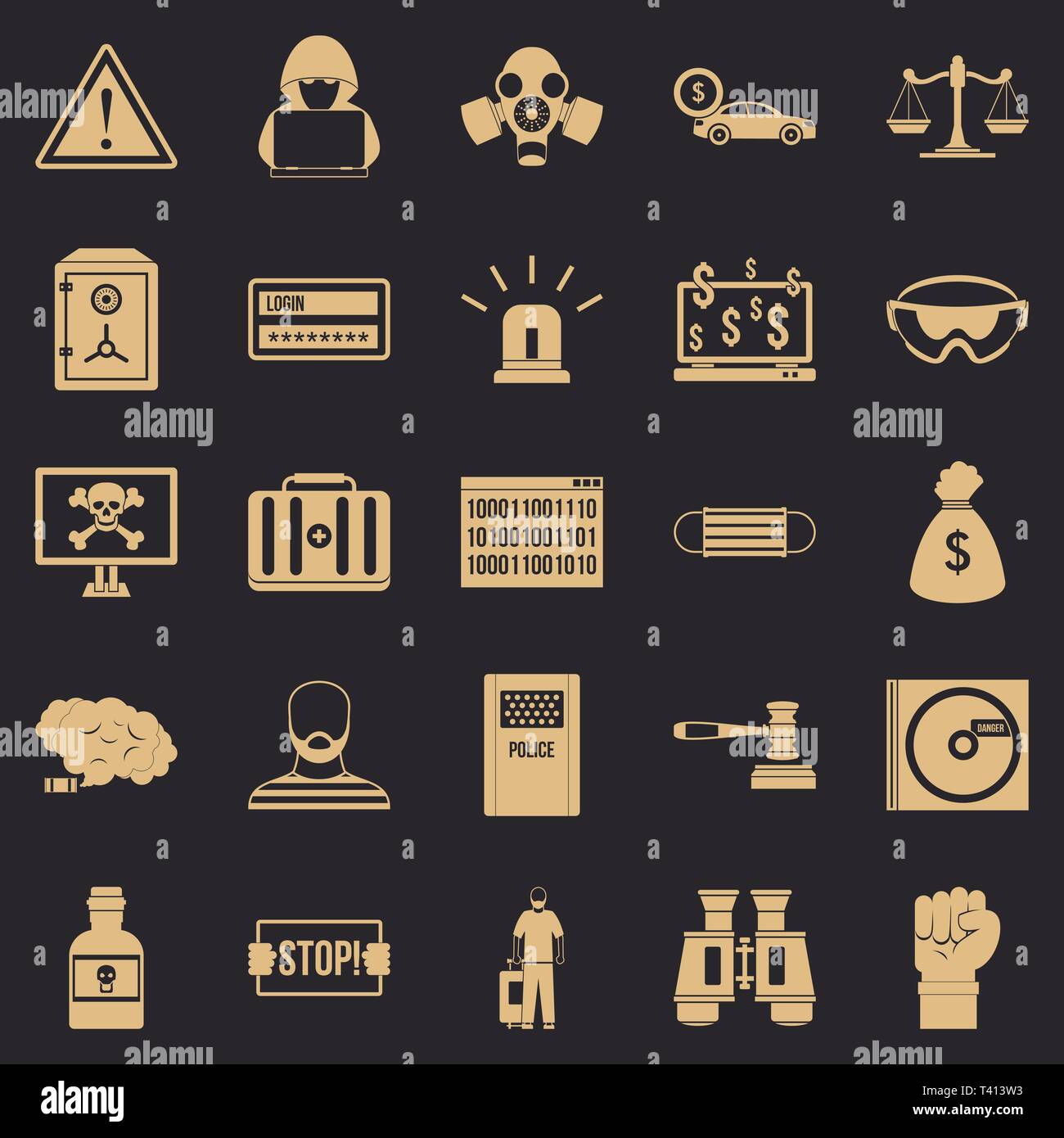 Fault icons set, simple style Stock Vector Image & Art - Alamy