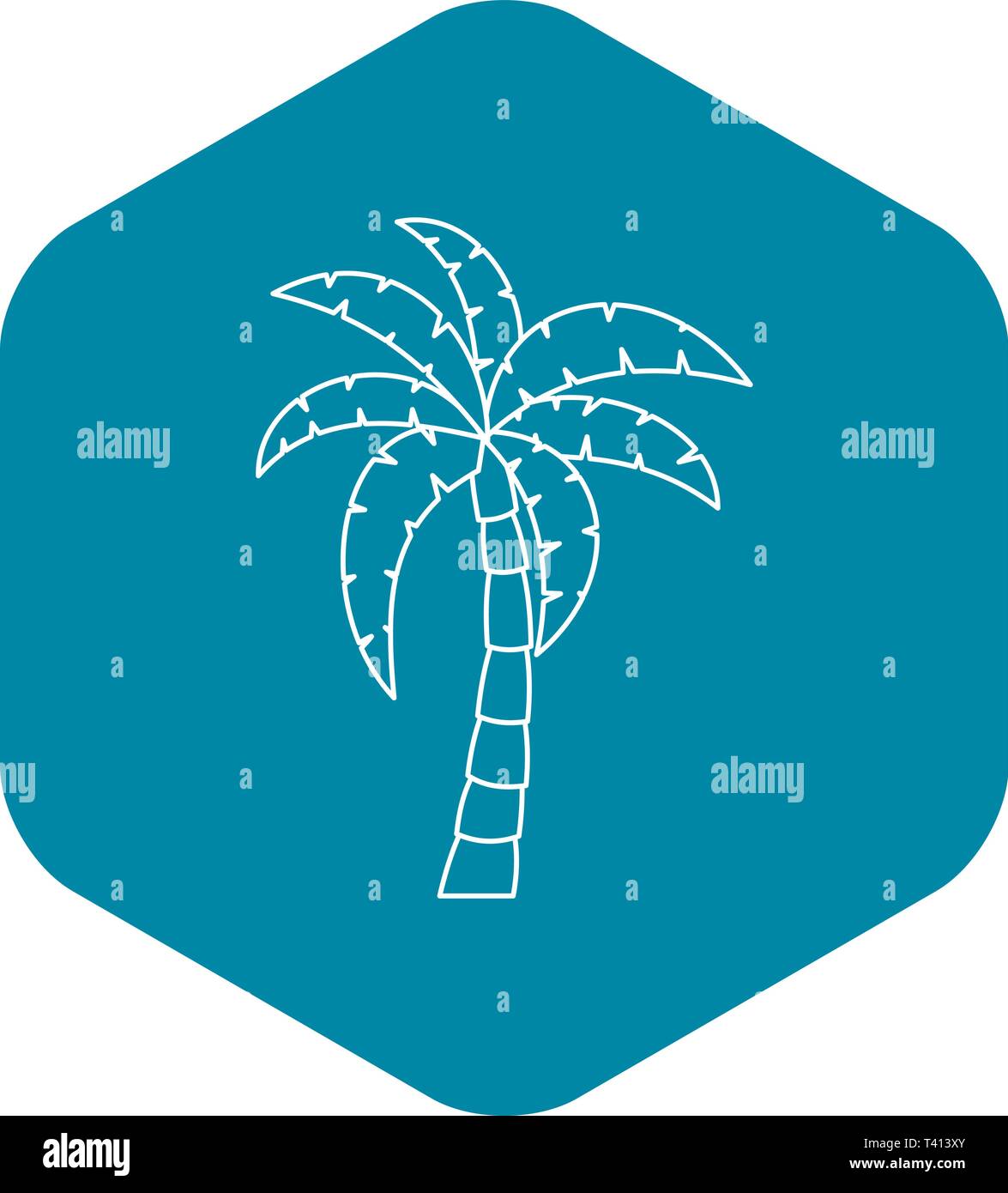 Palm tree icon, simple style Stock Vector Image & Art - Alamy