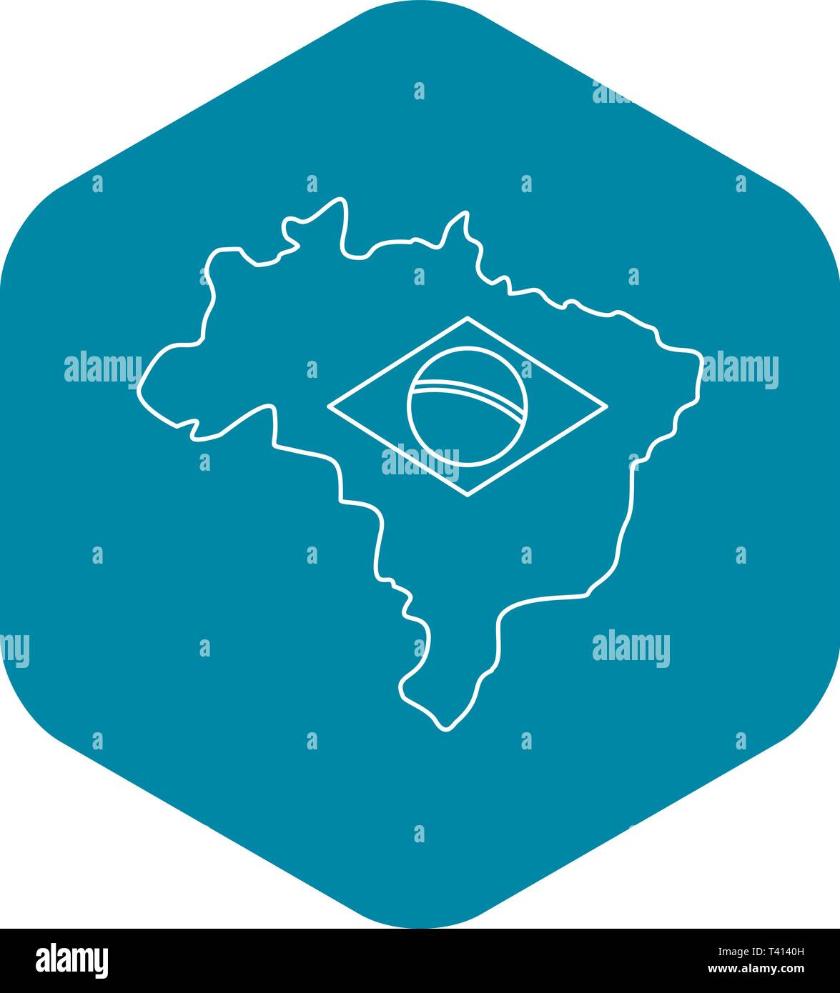 Map of Brasil icon, simple style Stock Vector Image & Art - Alamy