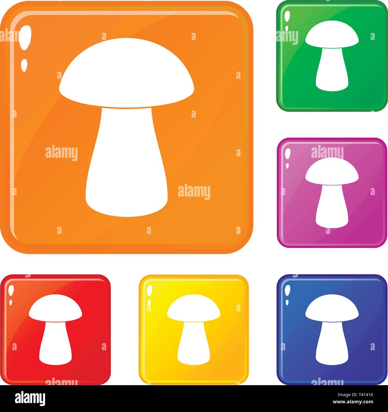 Fungus boletus icons set vector color Stock Vector Image & Art - Alamy