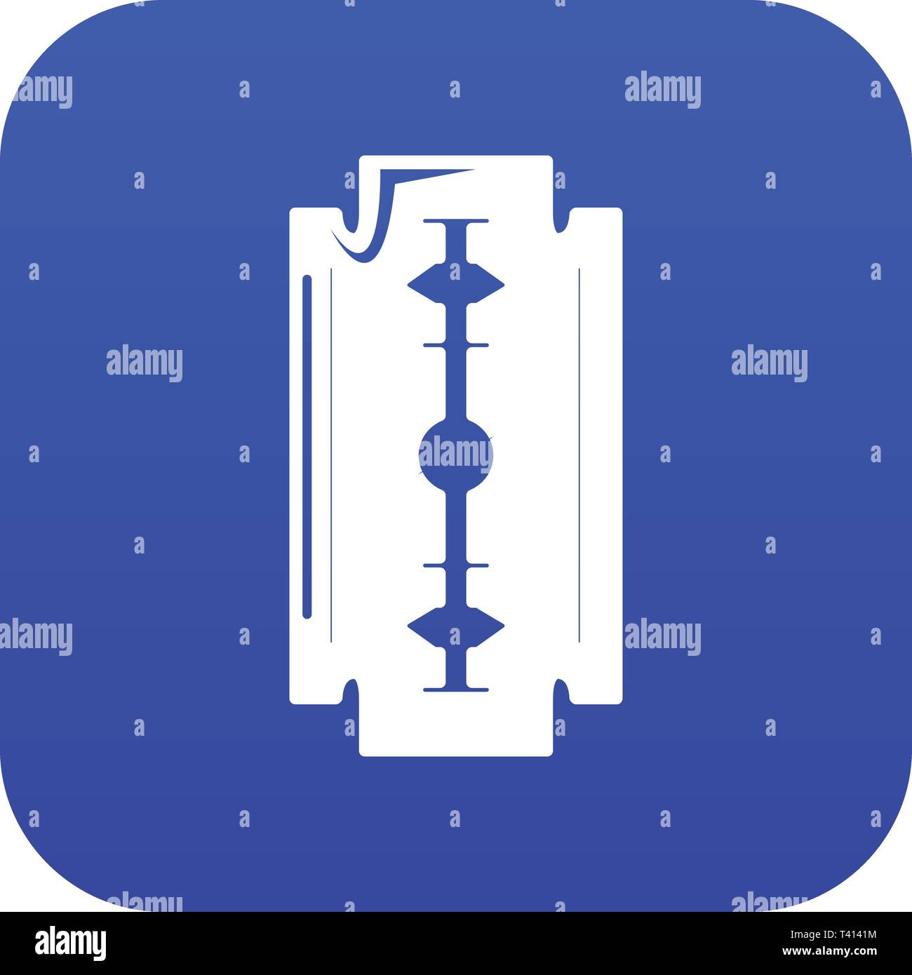 Razor blade icon blue vector Stock Vector Image & Art - Alamy