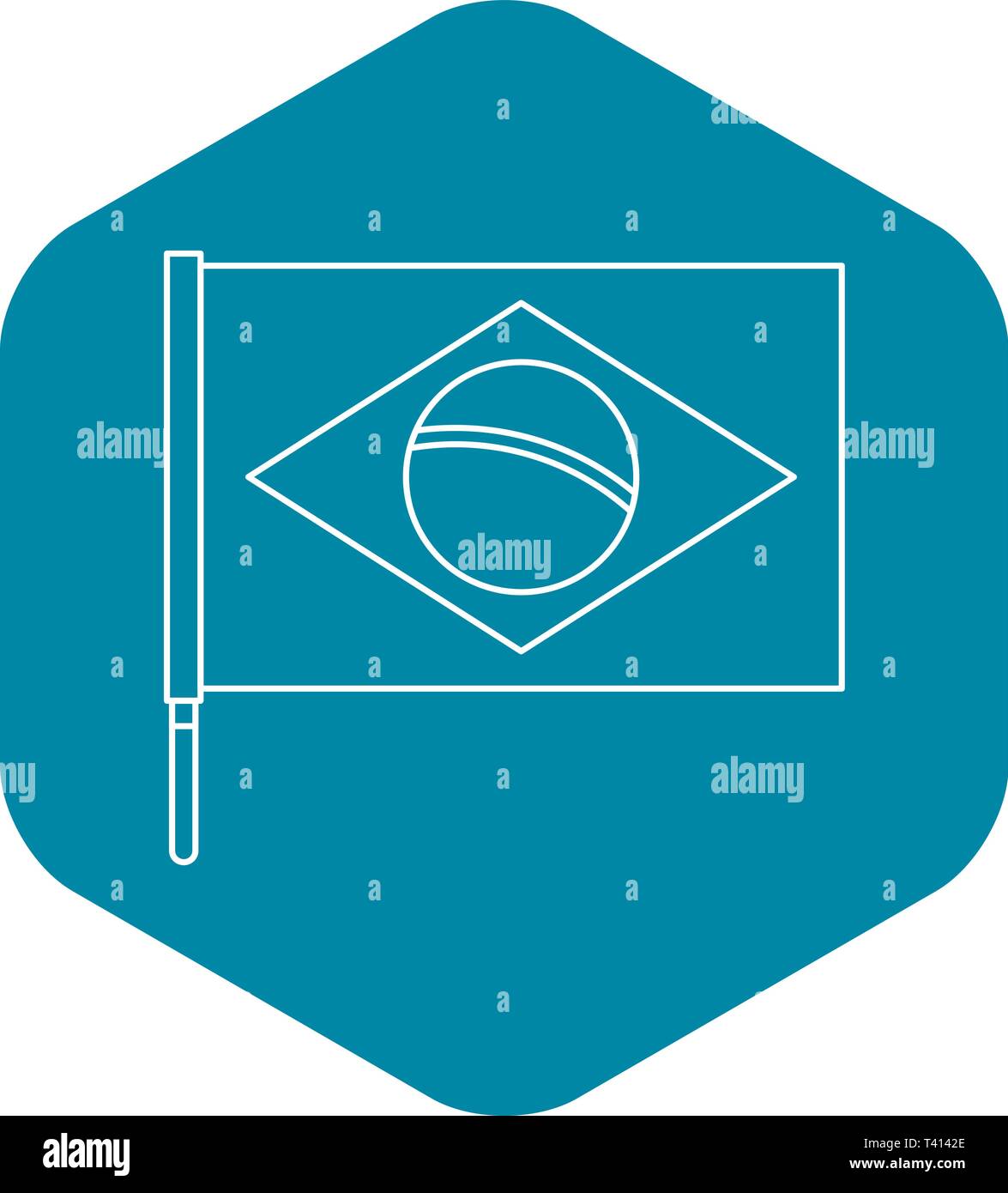 Brazilian flag icon, simple style Stock Vector Image & Art - Alamy