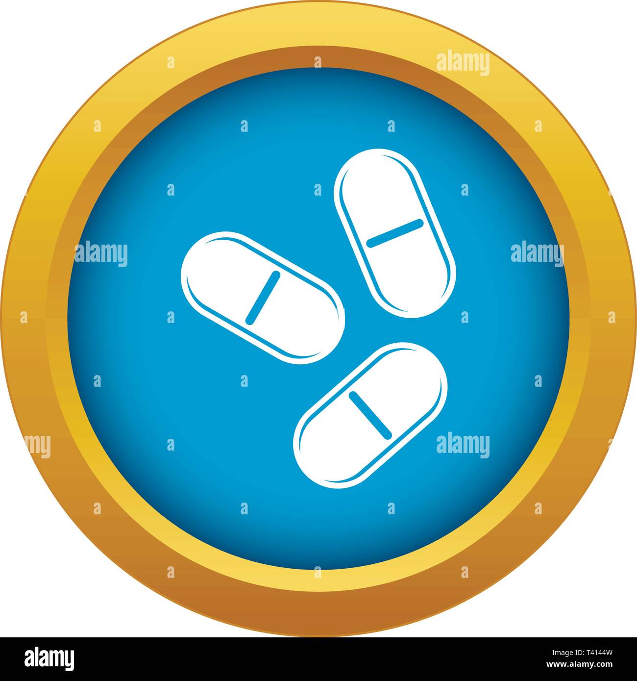 Three pills icon blue vector isolated Stock Vector Image & Art - Alamy