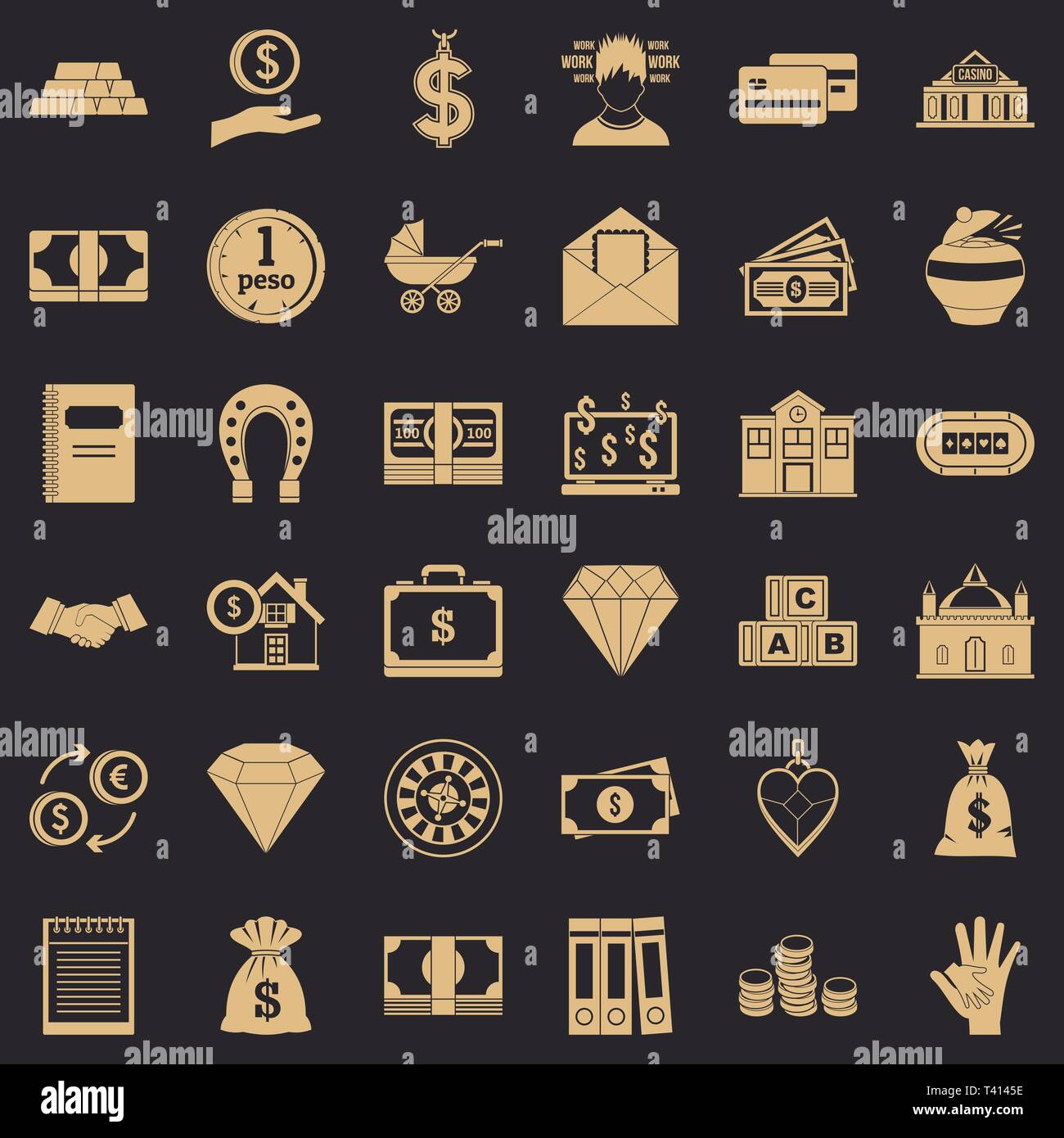 Money deposit icons set, simple style Stock Vector Image & Art - Alamy