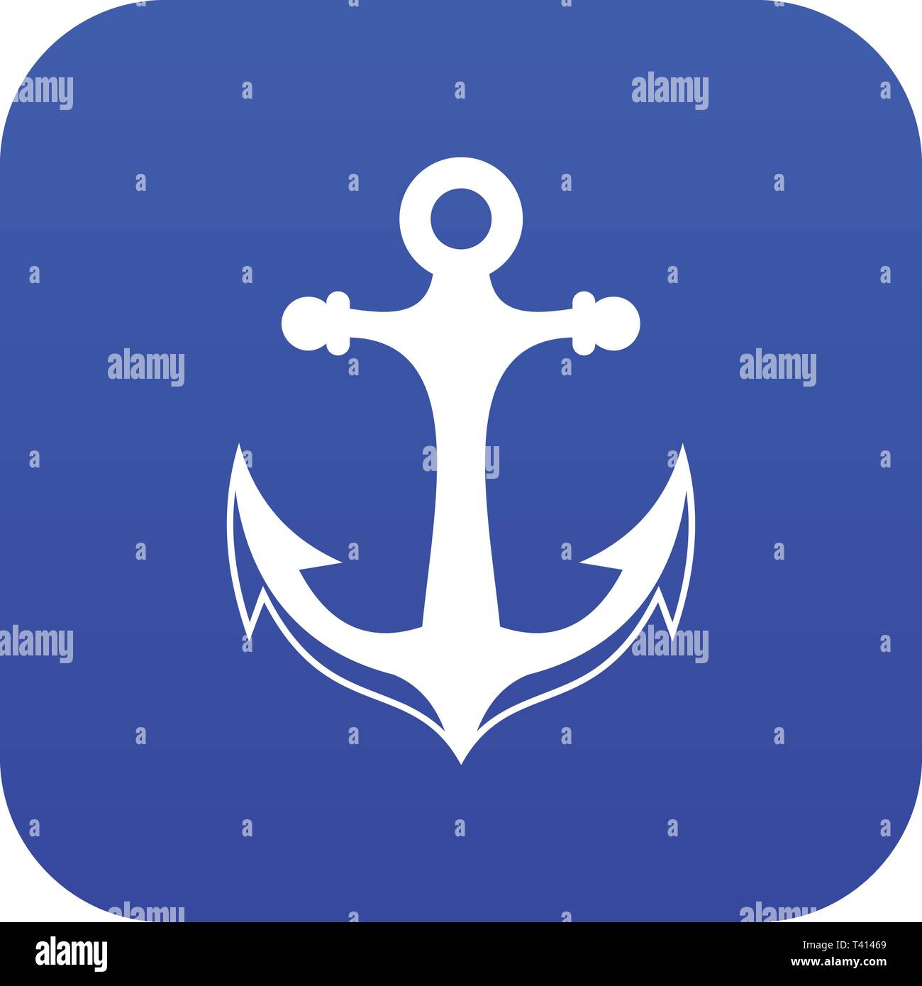 Anchor icon digital blue Stock Vector Image & Art - Alamy