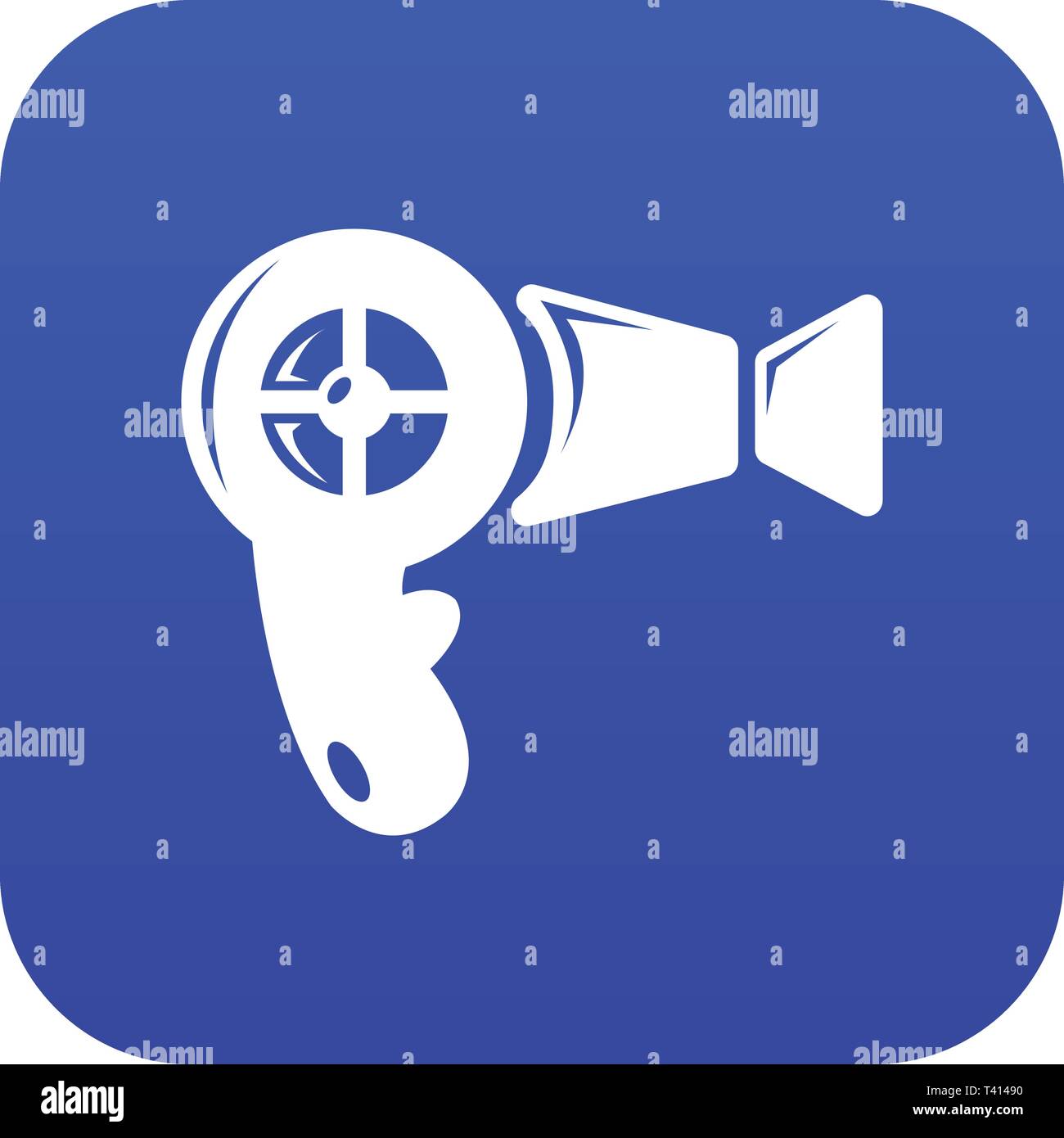 Hair dryer icon blue vector Stock Vector Image & Art - Alamy