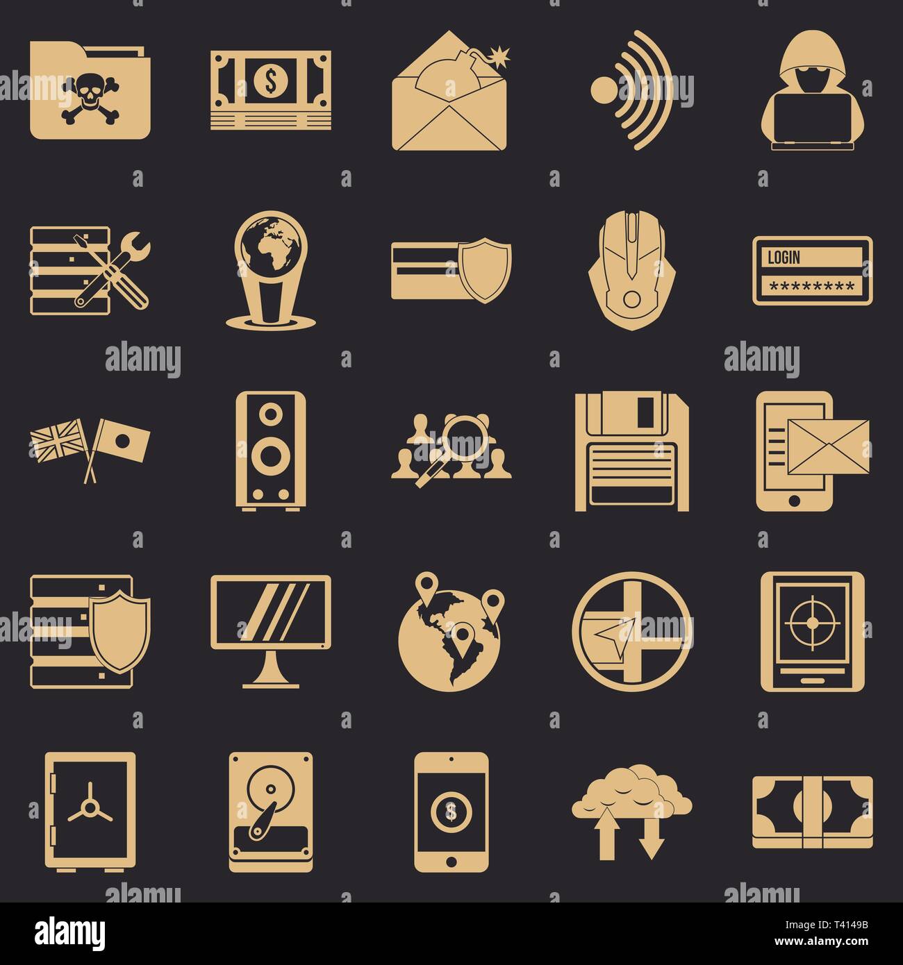 Globalization icons set, simple style Stock Vector Image & Art - Alamy