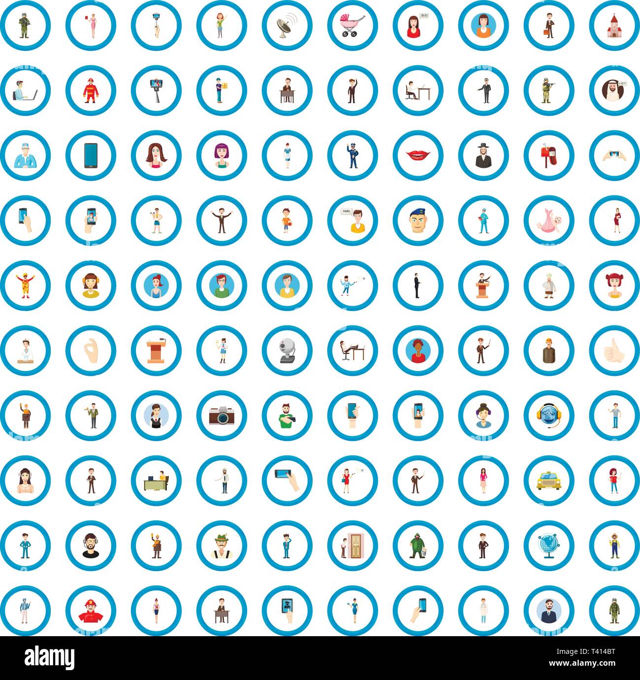 100 relationship icons set, cartoon style Stock Vector Image & Art - Alamy