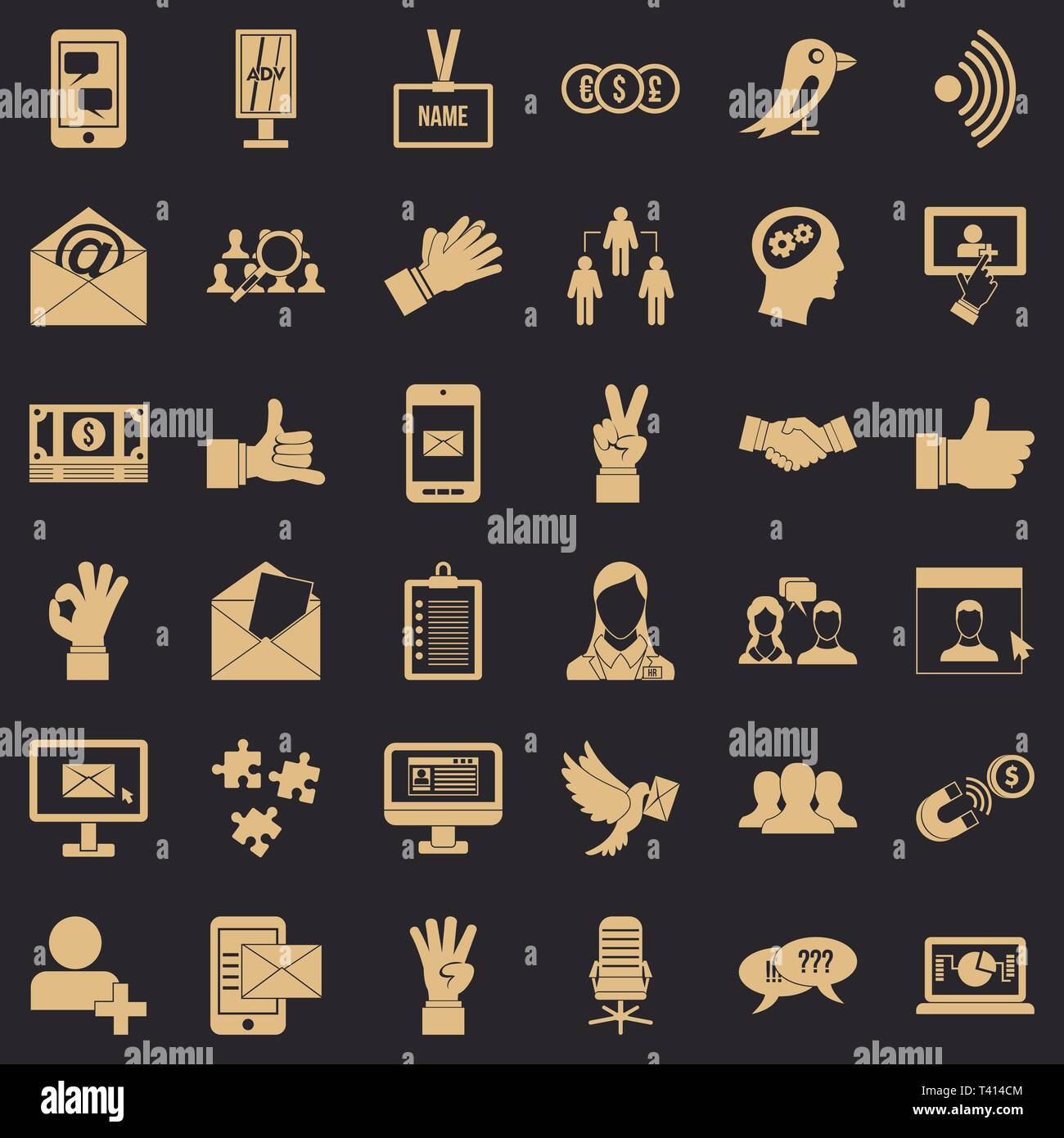 Team dialog icons set, simple style Stock Vector Image & Art - Alamy