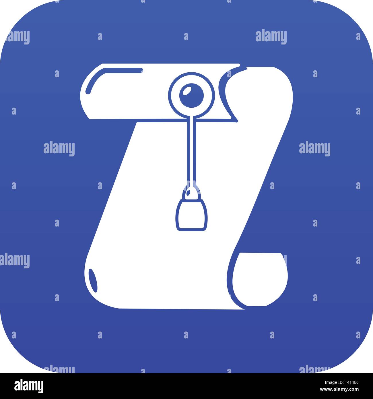 Manuscript and seal message icon blue vector Stock Vector Image & Art ...