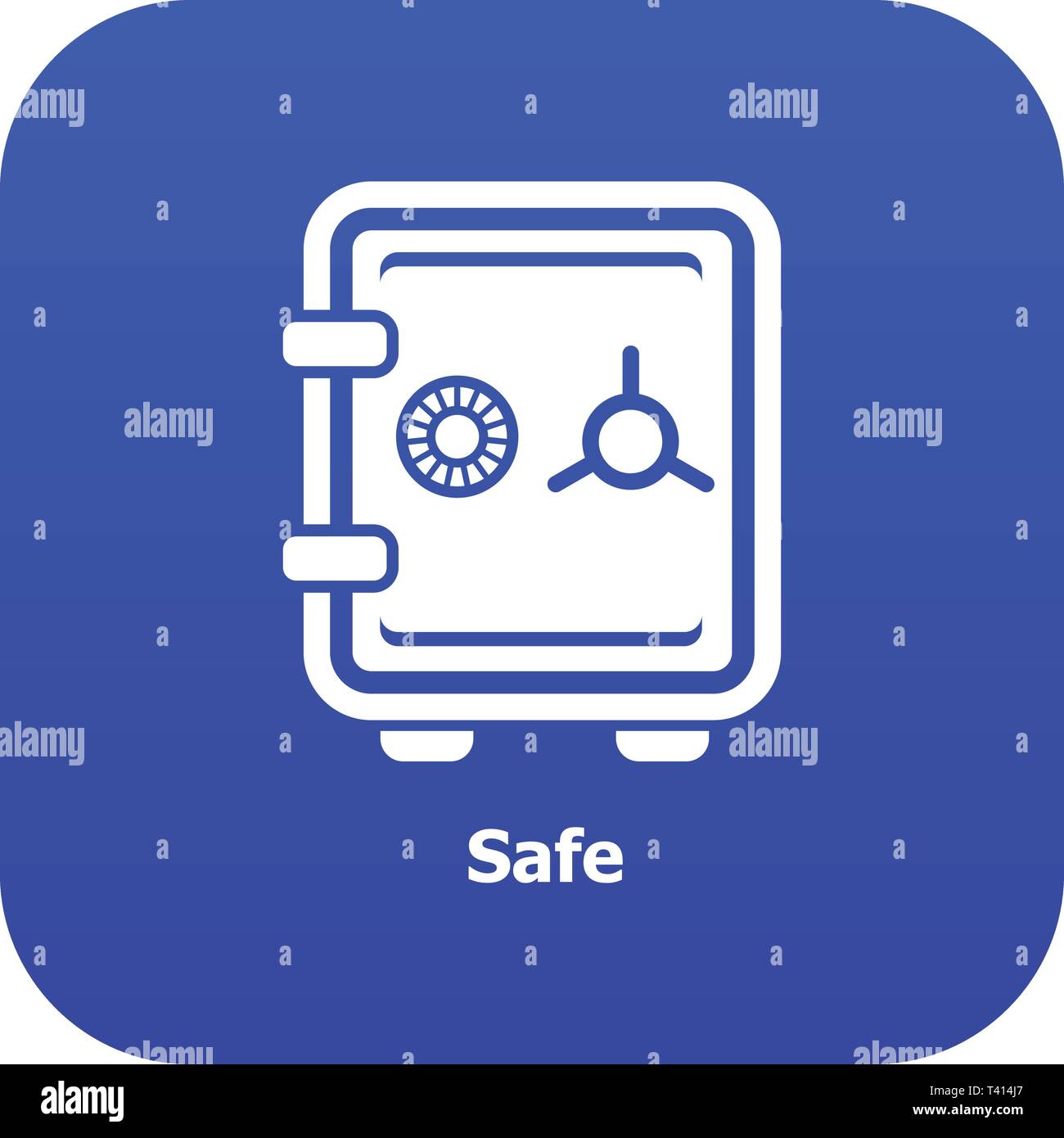 Safe icon blue vector Stock Vector Image & Art - Alamy
