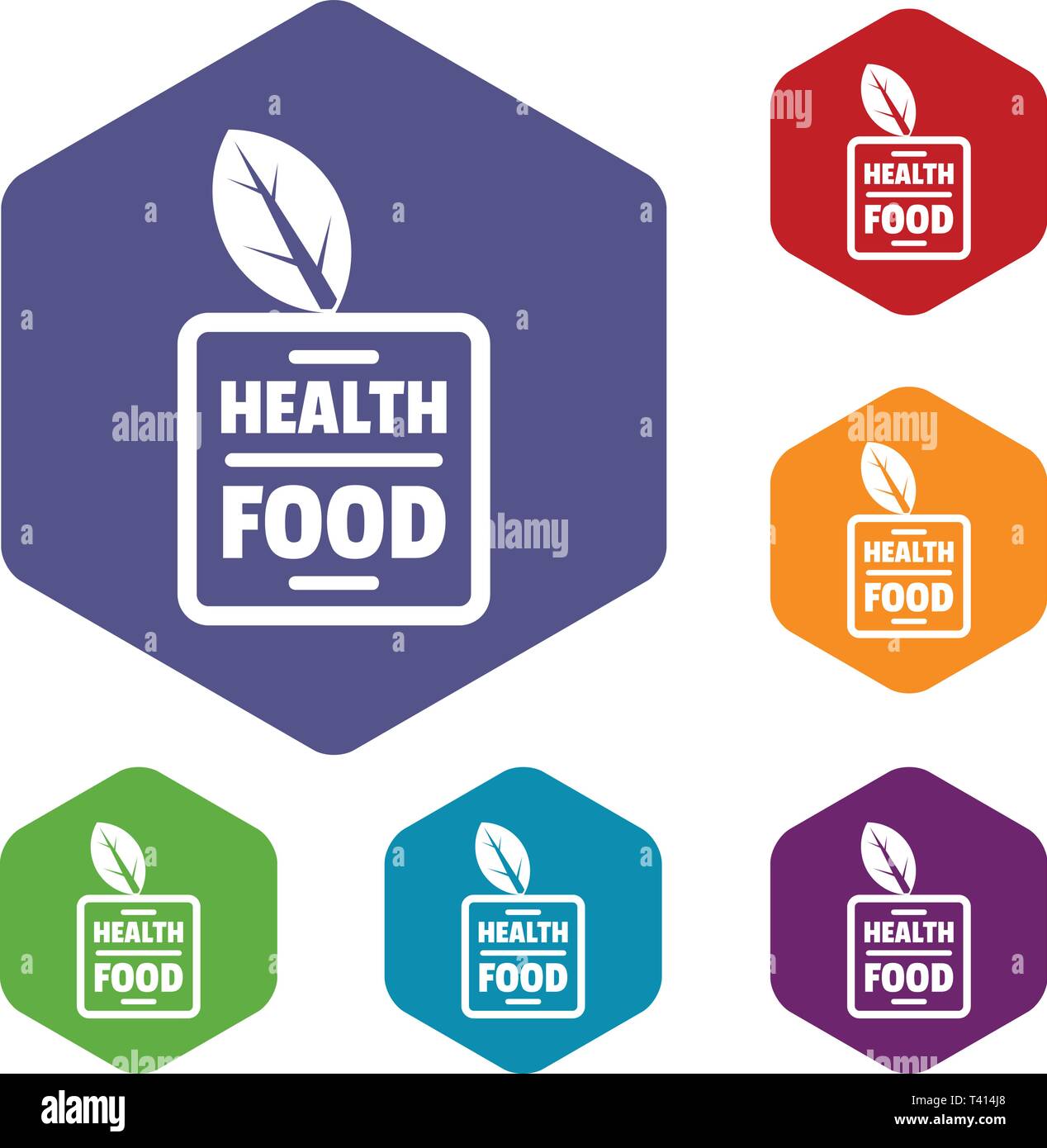 Health food icons vector hexahedron Stock Vector Image & Art - Alamy
