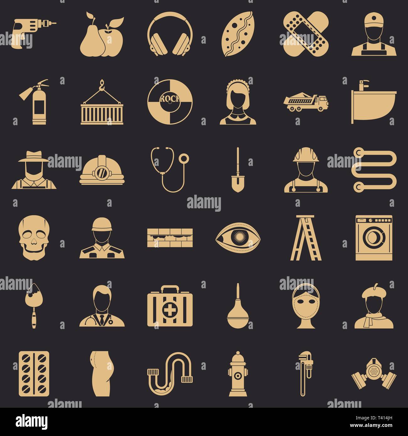 Good job icons set, simple style Stock Vector Image & Art - Alamy