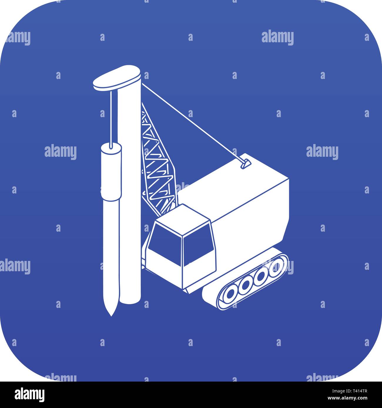 Drilling machine icon blue vector Stock Vector Image & Art - Alamy