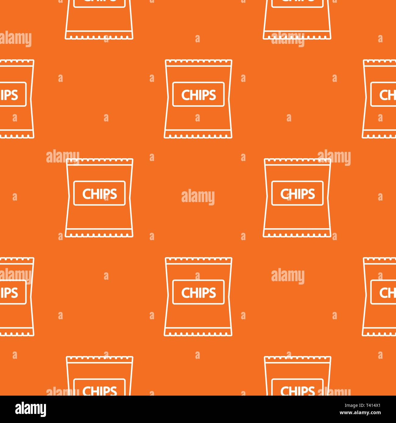 Chips pattern vector orange Stock Vector Image & Art - Alamy