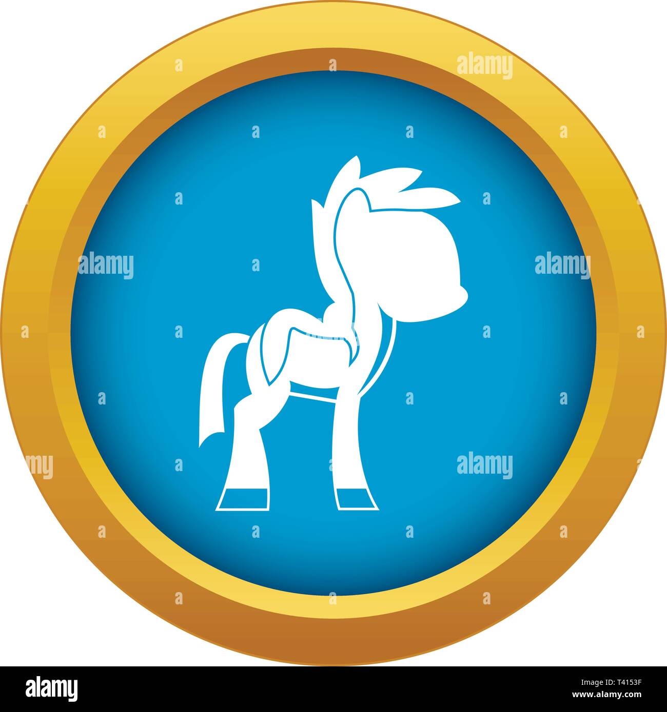 Little pony icon blue vector isolated Stock Vector Image & Art - Alamy