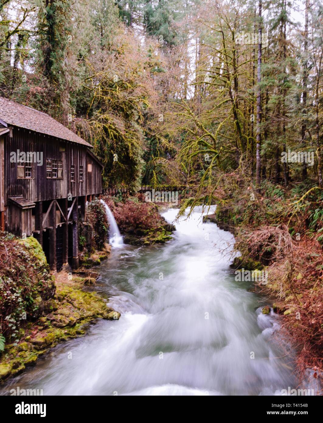 A water treatment house by a river Stock Photo - Alamy