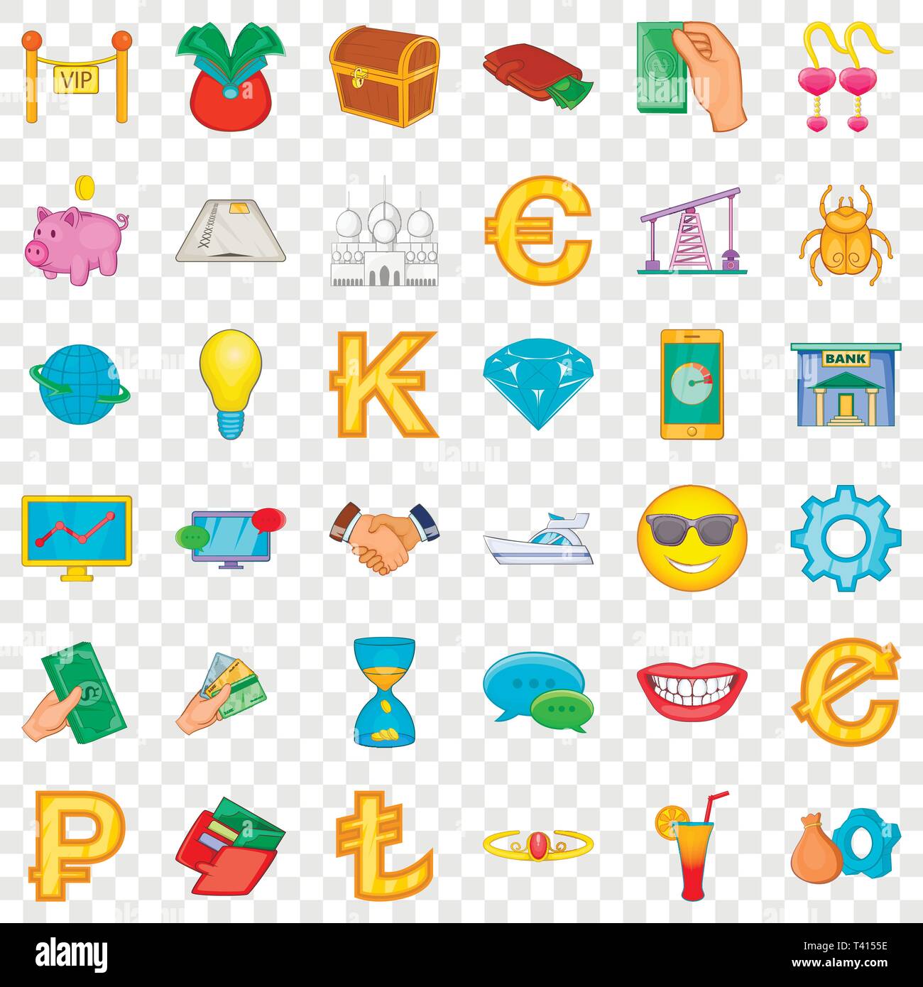 Crrency icons set, cartoon style Stock Vector Image & Art - Alamy