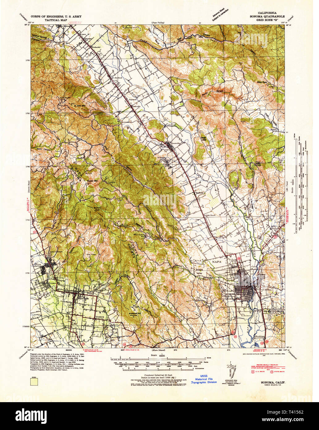 Sonoma map hi-res stock photography and images - Alamy