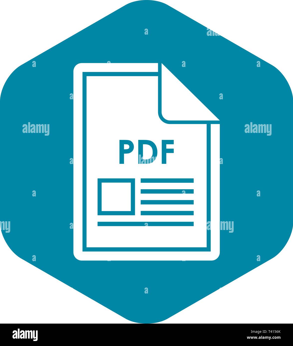 File PDF icon, simple style Stock Vector Image & Art - Alamy